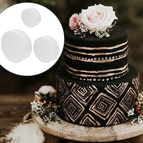Wedding Decor 3 Pcs Round Foam Cake Set Fake Cake Model Cake ...