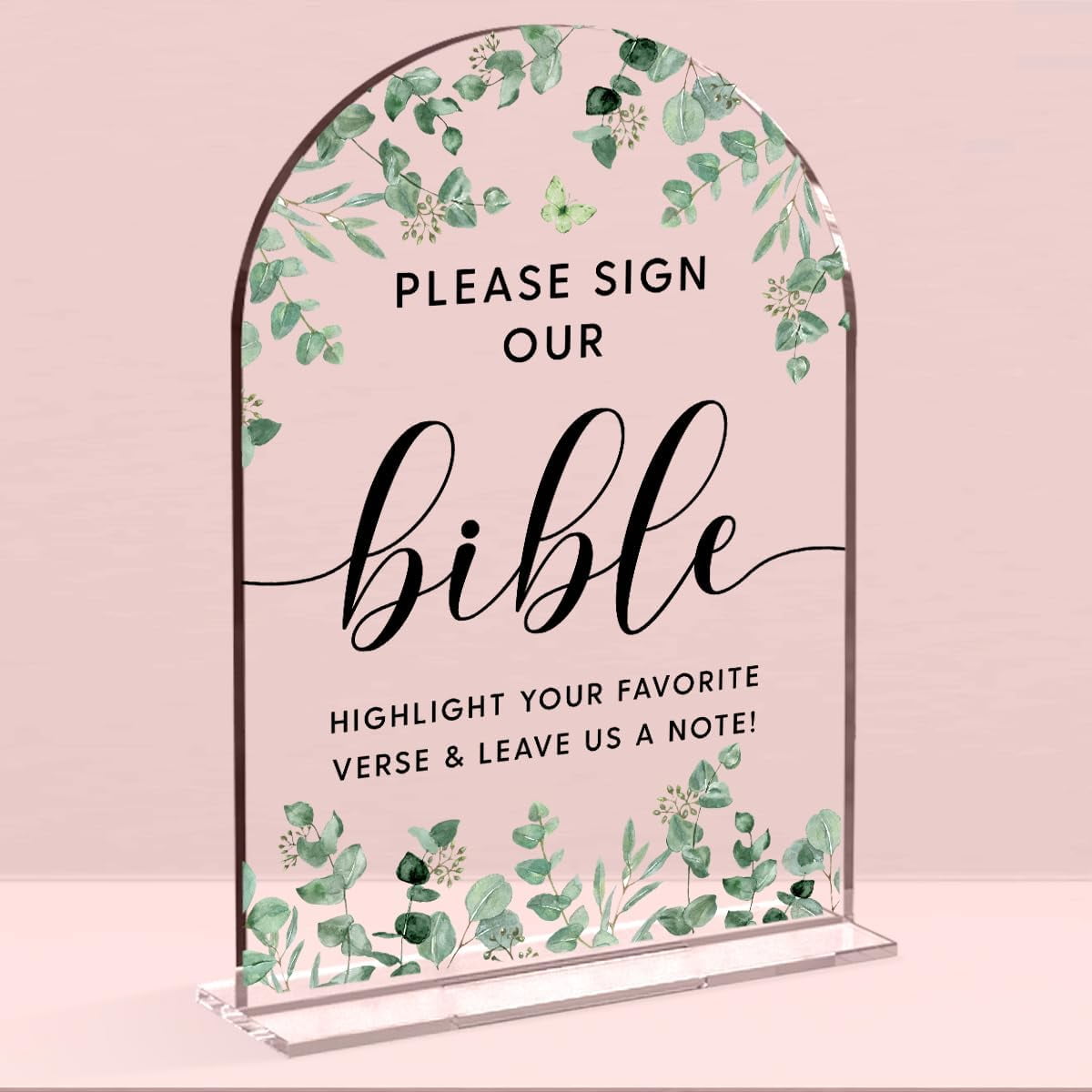 Wedding Decor Bible Guestbook Sign,5 x 7 Inch Arch Acrylic Sign ...