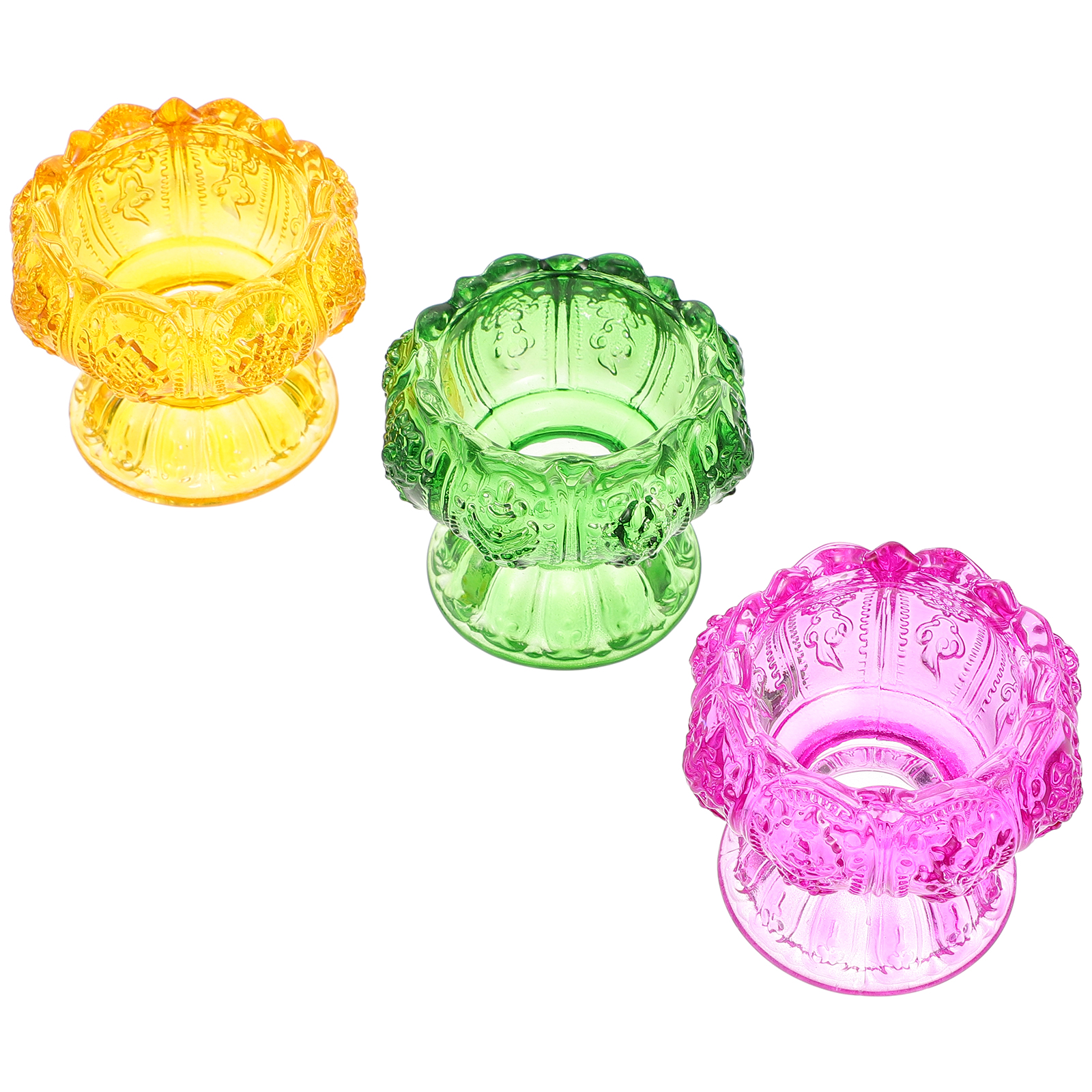 Wedding Decorations for Ceremony Candlestick Glass Butter Lamp Holder ...