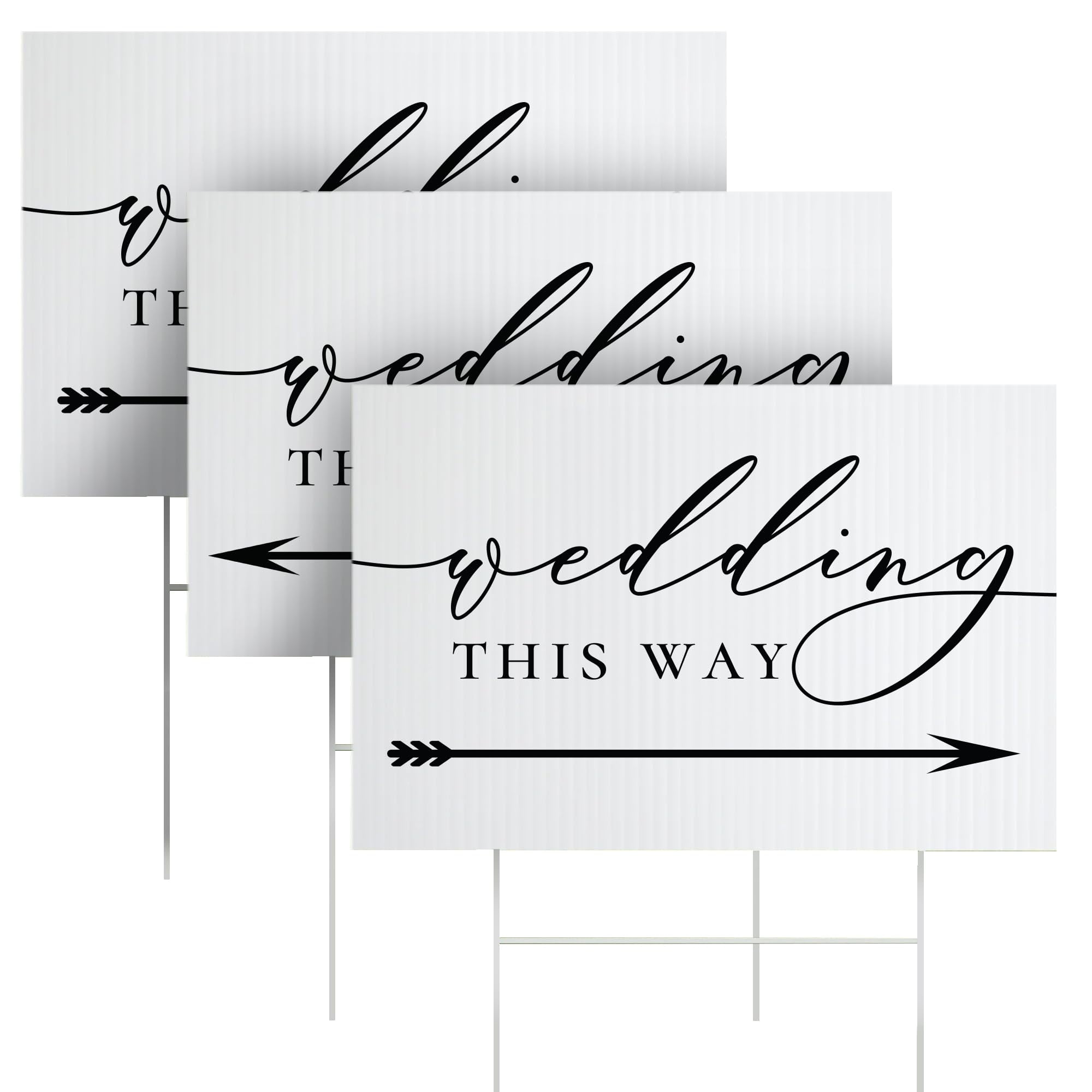Wedding Directional Signs for Guests, Double Sided Arrow Wedding ...
