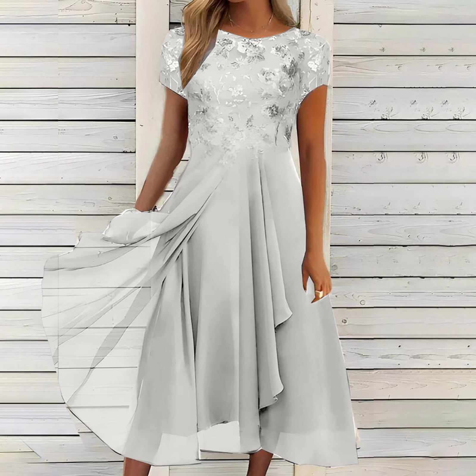 Wedding Dresses for Women Wedding Dress for Women Elegant Short Sleeve ...