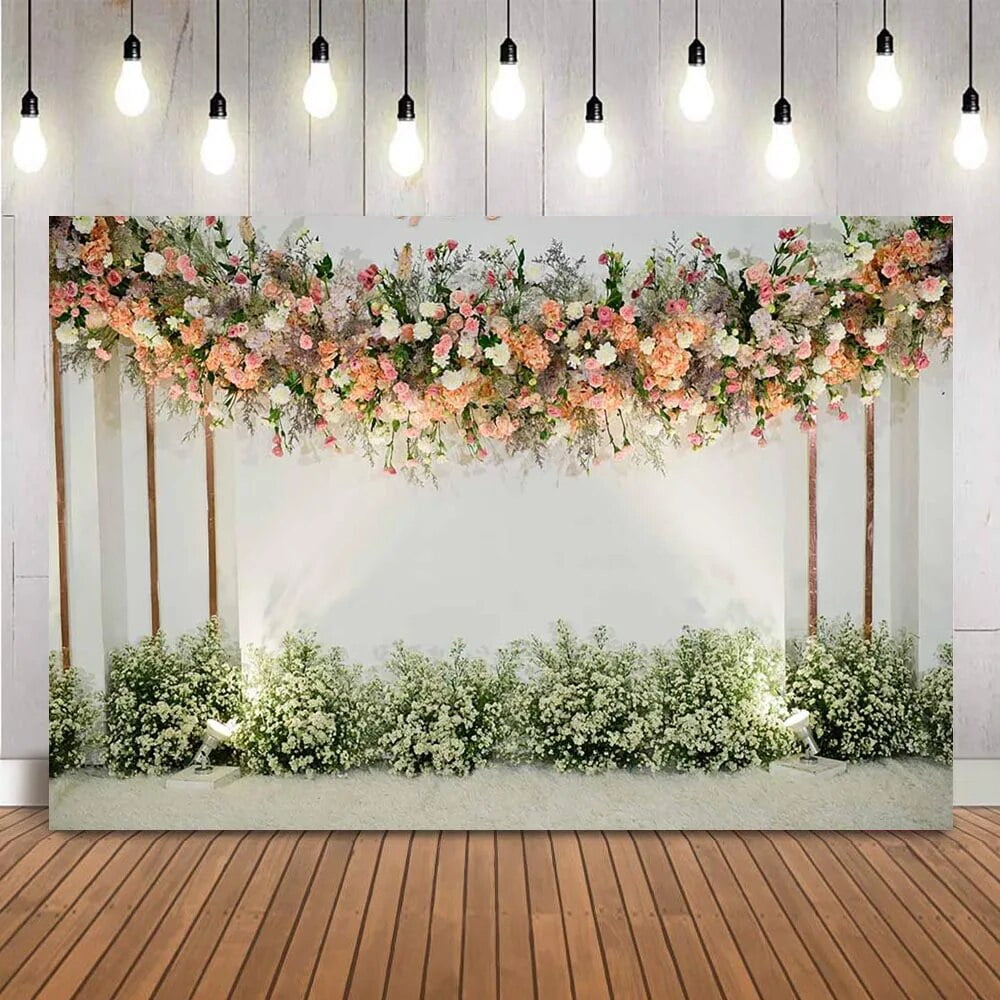 Wedding Floral Backdrop for photography studio photocall rose flowers ...