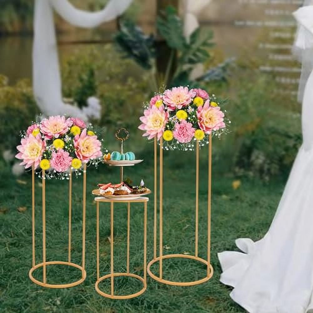 Wedding Flower Stand, 3PCS Round Flower Holders, Modern Style Free ...
