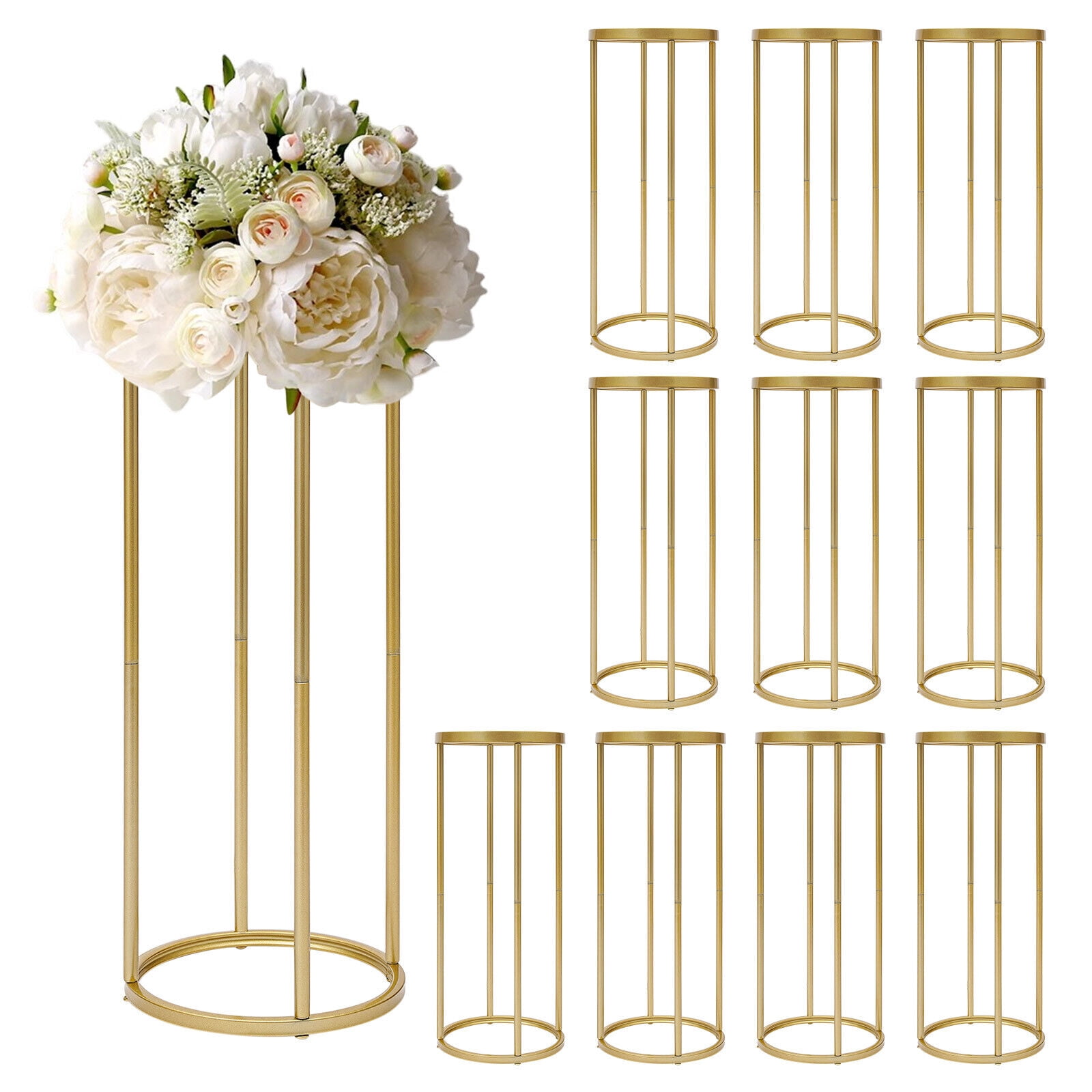 Wedding Flower Stand for Centerpieces, Gold Wedding Centerpieces for ...