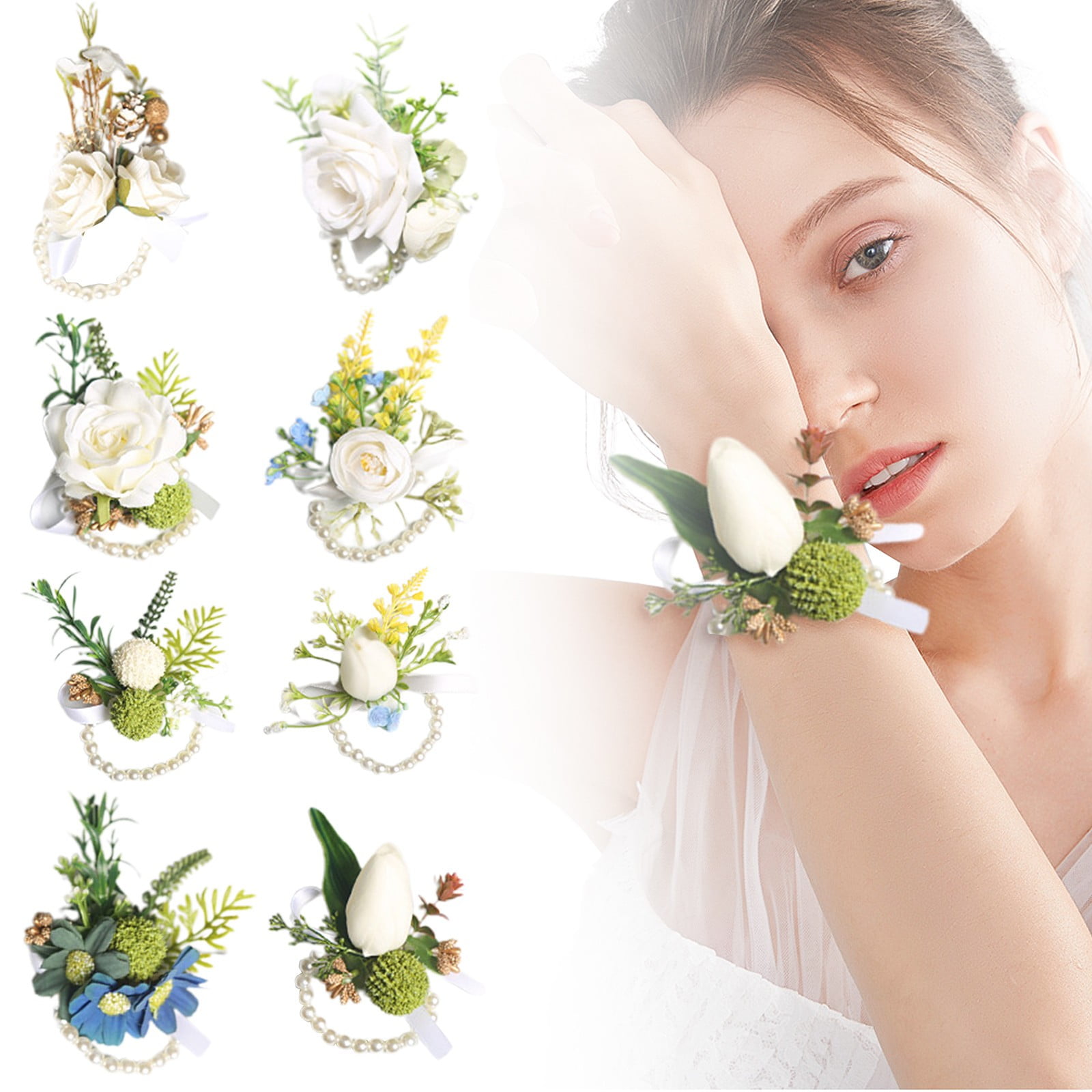 Wedding Flower Wrist Artificial Flower Tulip Type a (Wrist Flower ...