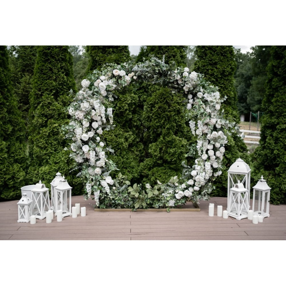 Wedding Flowers Backdrop Bridal Floral Wall White Green Rose ...