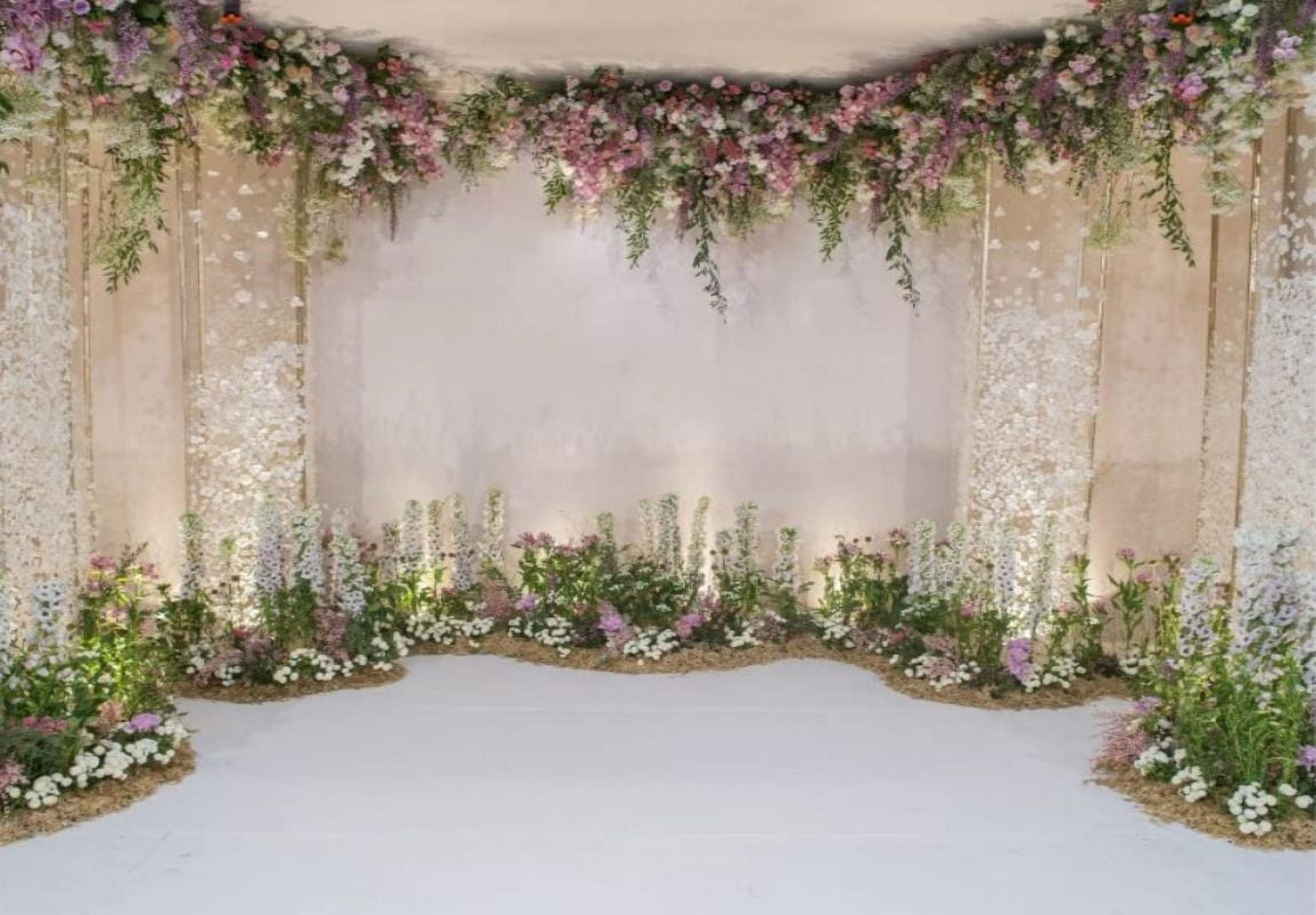 Wedding Flowers Backdrop Bridal White Rose Reception Ceremony Newborn ...