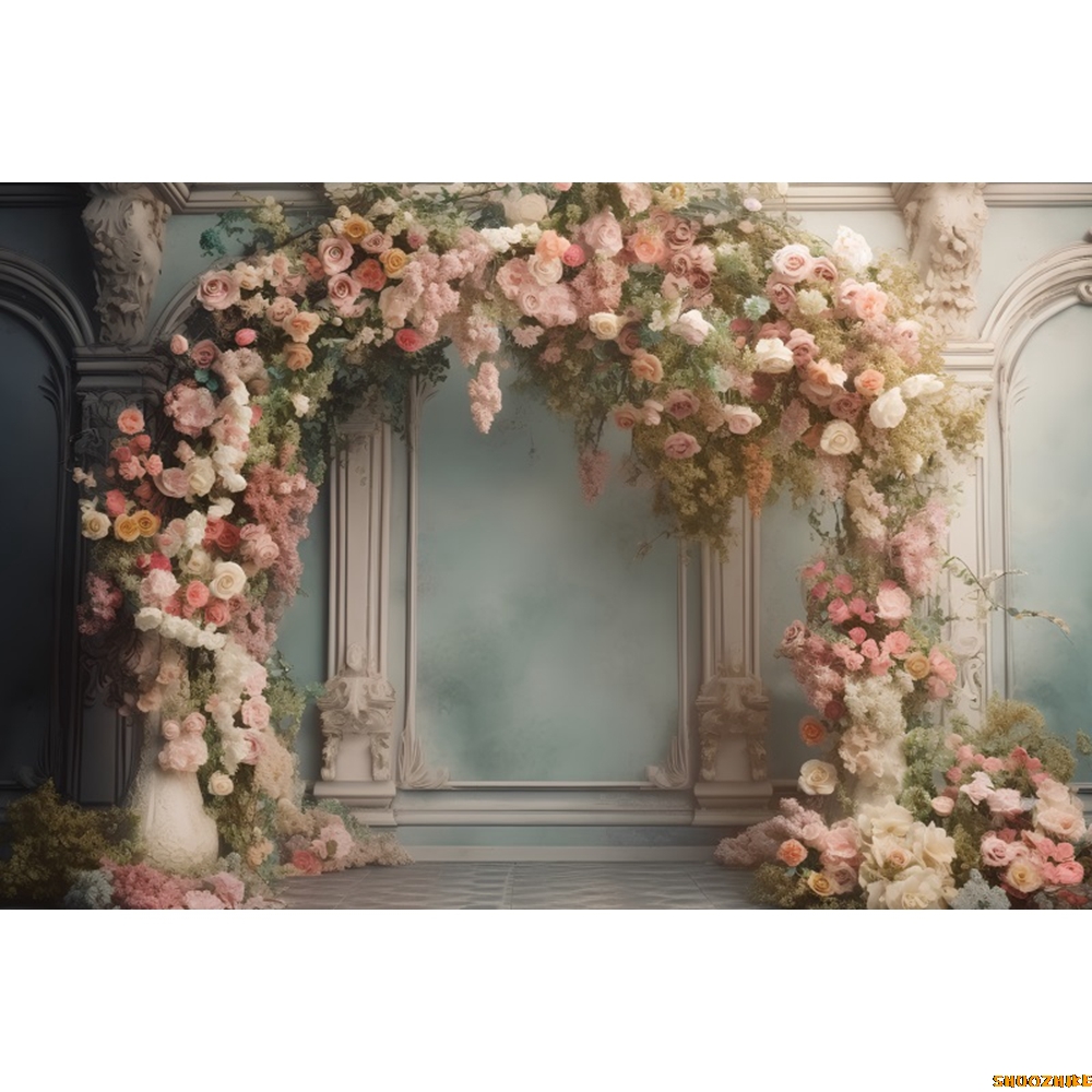 Wedding Flowers Photography Backdrop Floral Wom Family Bridal Shower ...