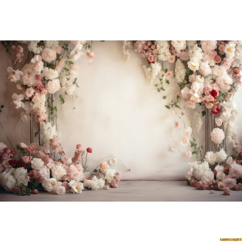 Wedding Flowers Photography Backdrop Floral Wom Family Bridal Shower ...