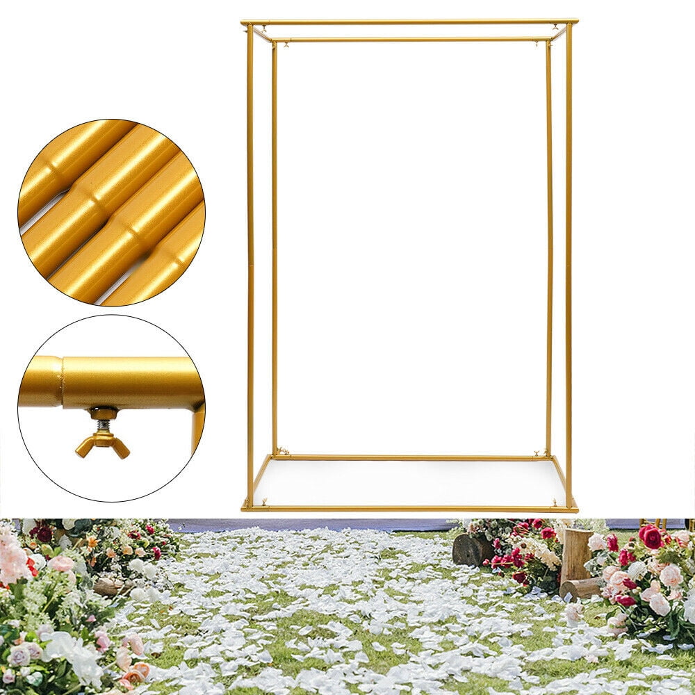 Wedding Flowers Welcome Arch Metal Fixed Frames Rack Backdrops Stand ...