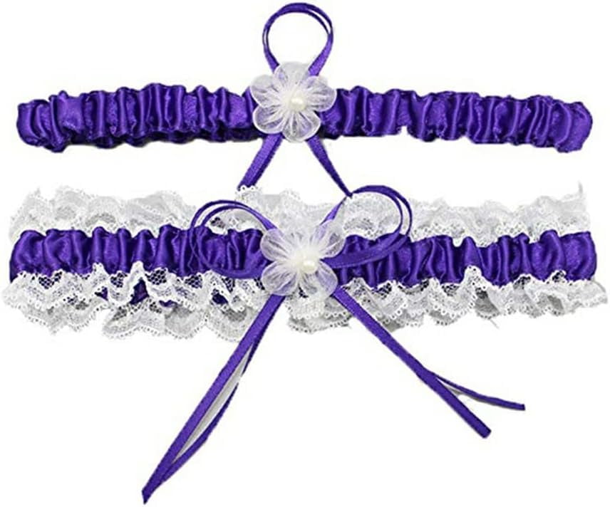 Wedding Garter for Bridal Leg Ring Satin Bow Plus Size Stretch Prom ...