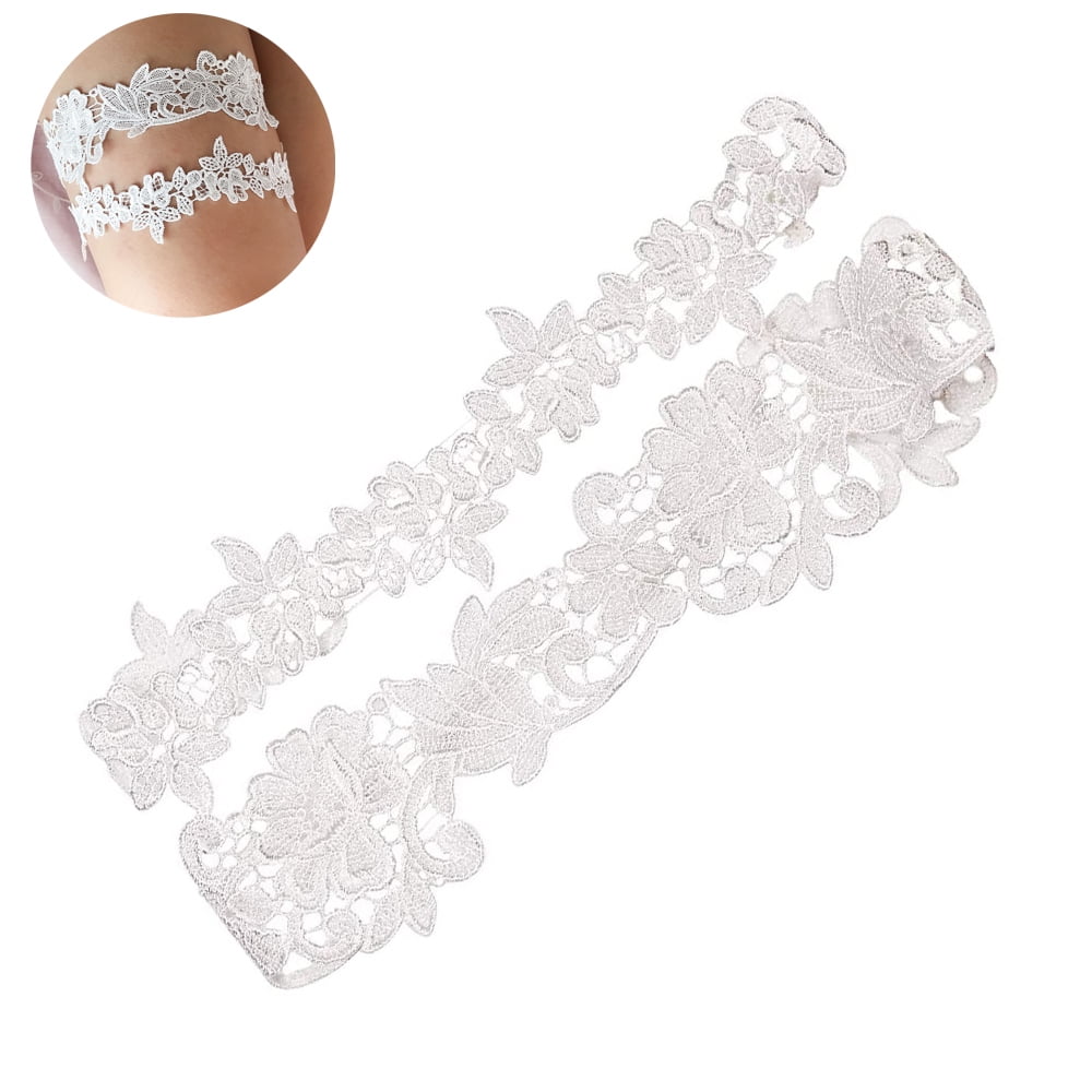 Elastic Wedding Garters for Bride, Stretch Lace Bridal Garter Sets ...