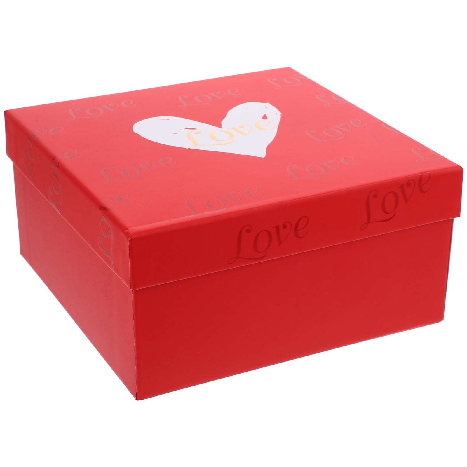 Elegant Red Decorative Box for Party with Large Capacity 20x20x10 cm ...
