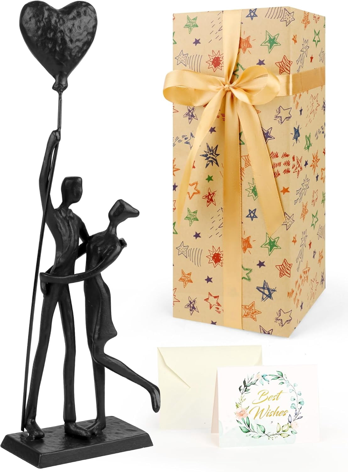 Wedding Gifts for Couples 2025, Romantic Couple Iron Sculpture 12in ...
