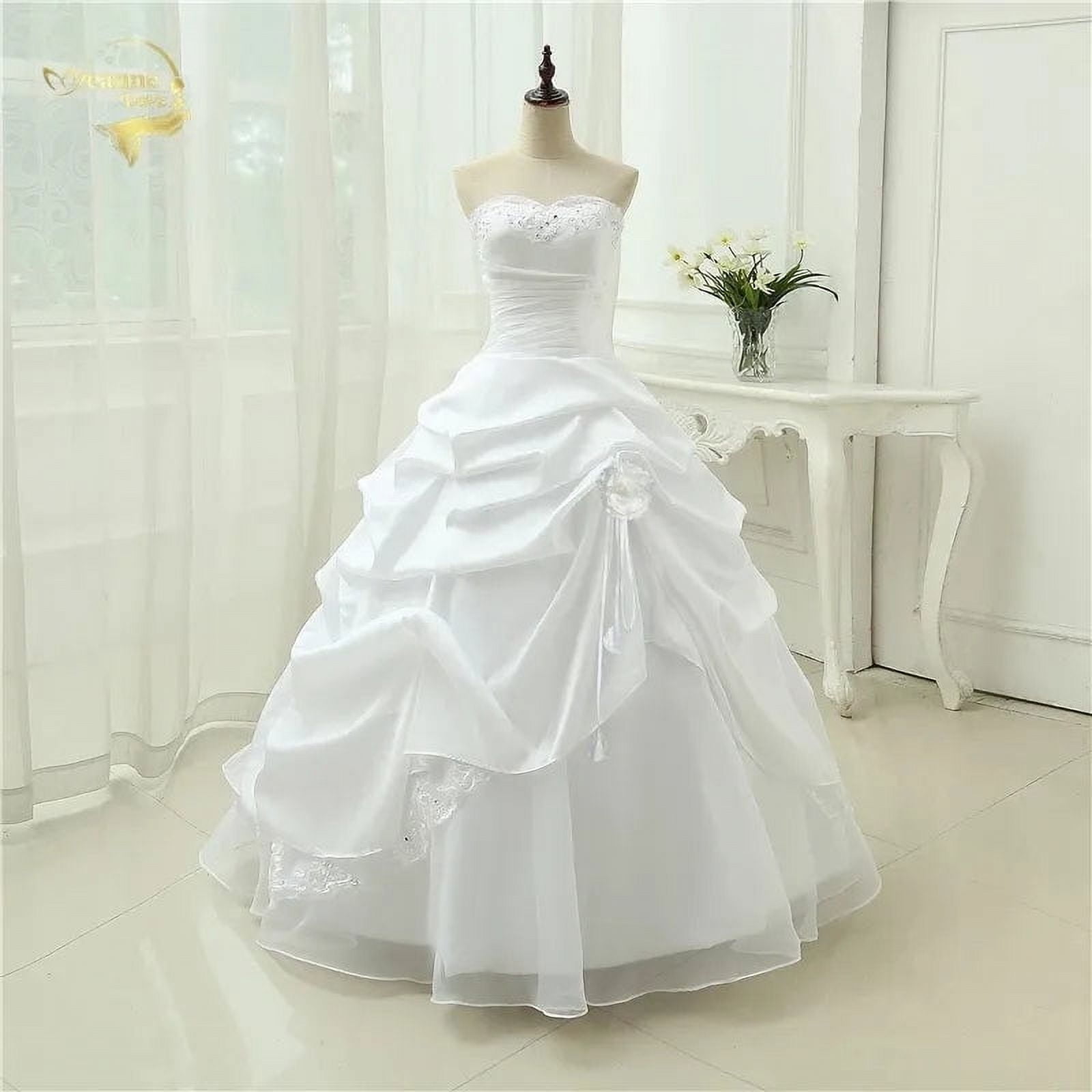 Wedding Gown A line Vestido De Noiva Applique Sequins Sweetheart ...