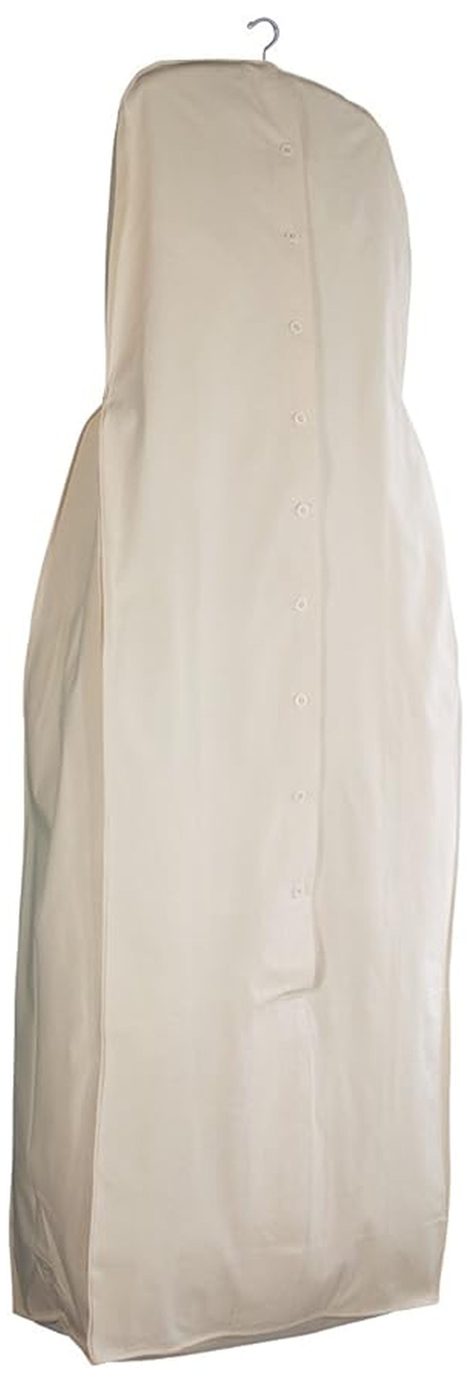 Wedding Gown Storage Bag - 70" Muslin Garment Bag for Wedding Dresses ...