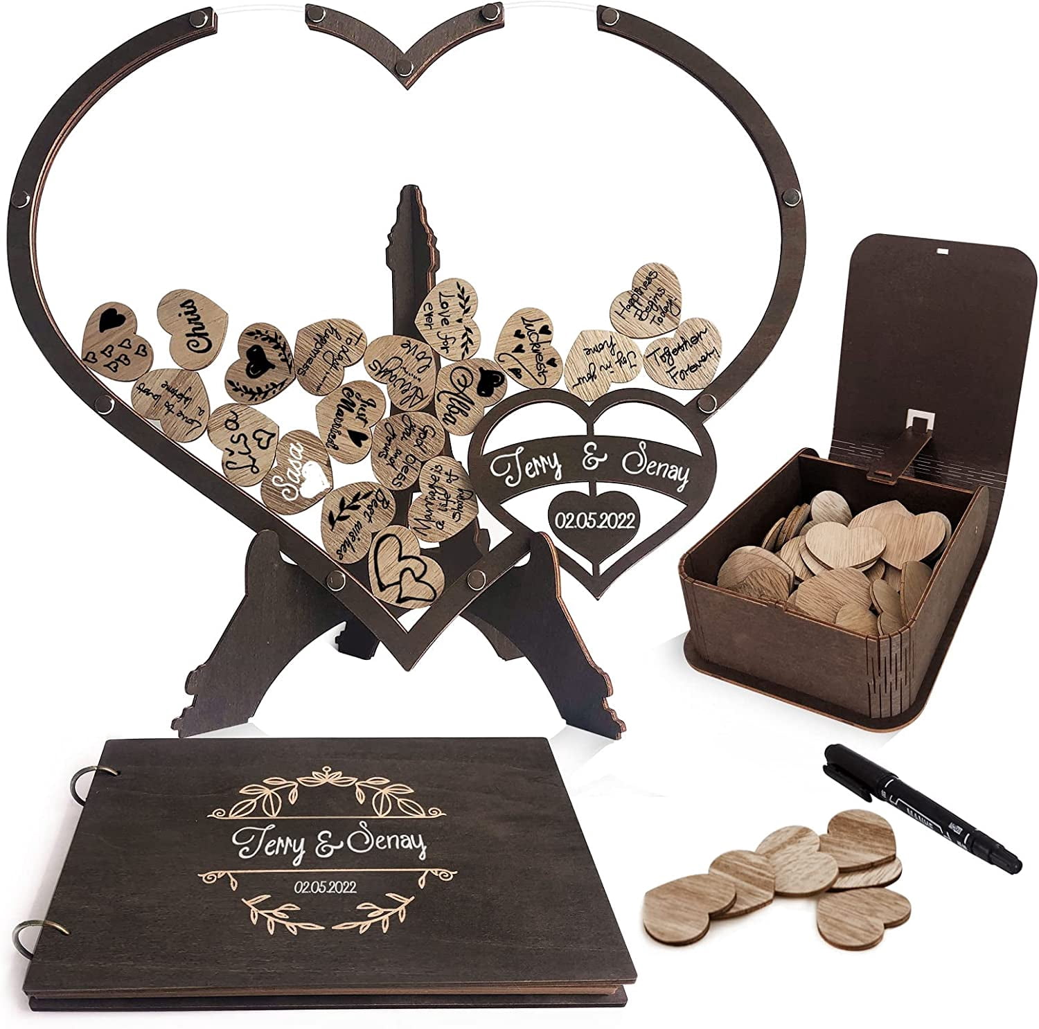 Wedding Guest Book Alternative Drop top frame guest book Guest Book ...