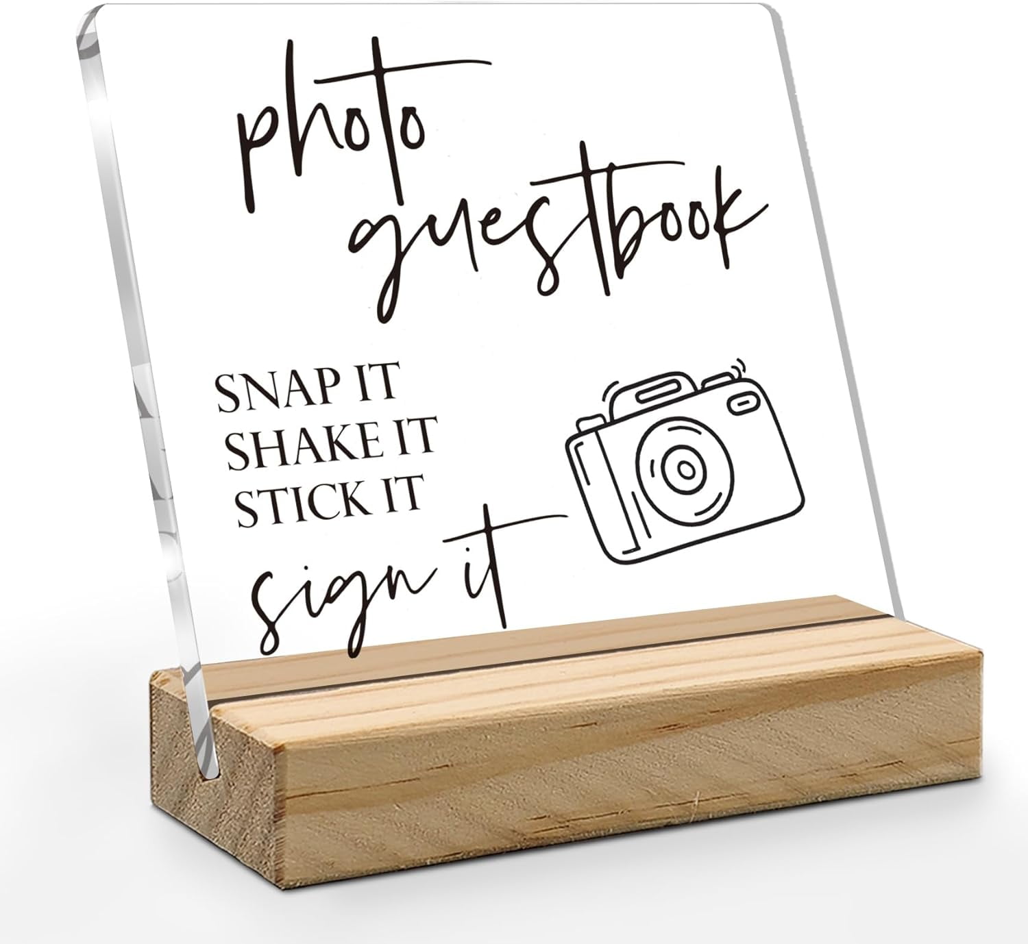 Wedding Guest Book Desk Decor, Acrylic Wedding Signs, Guest Book ...