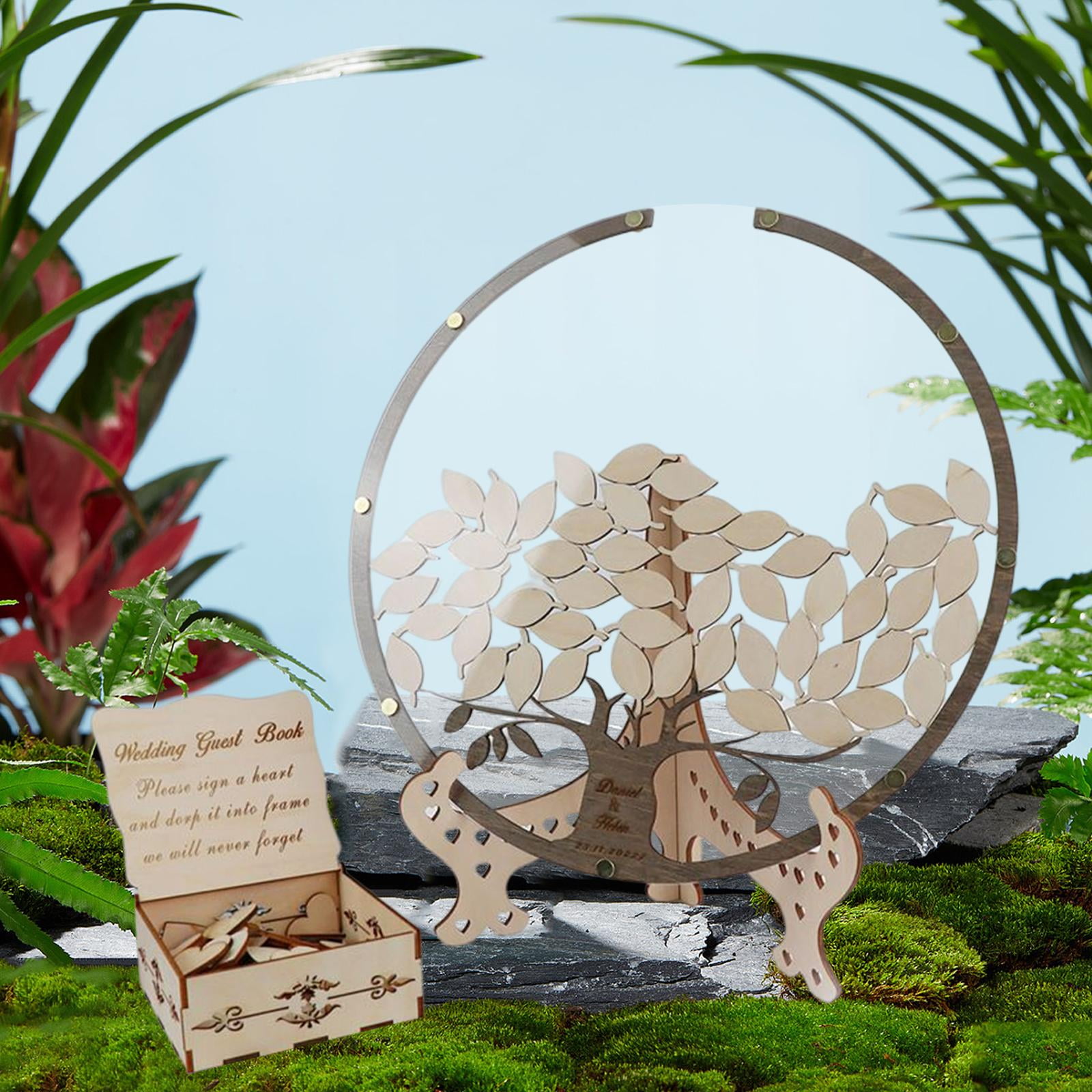 Wedding Guest Book Drop Box Sign Book Unique Wood Guestbook Drop Box ...