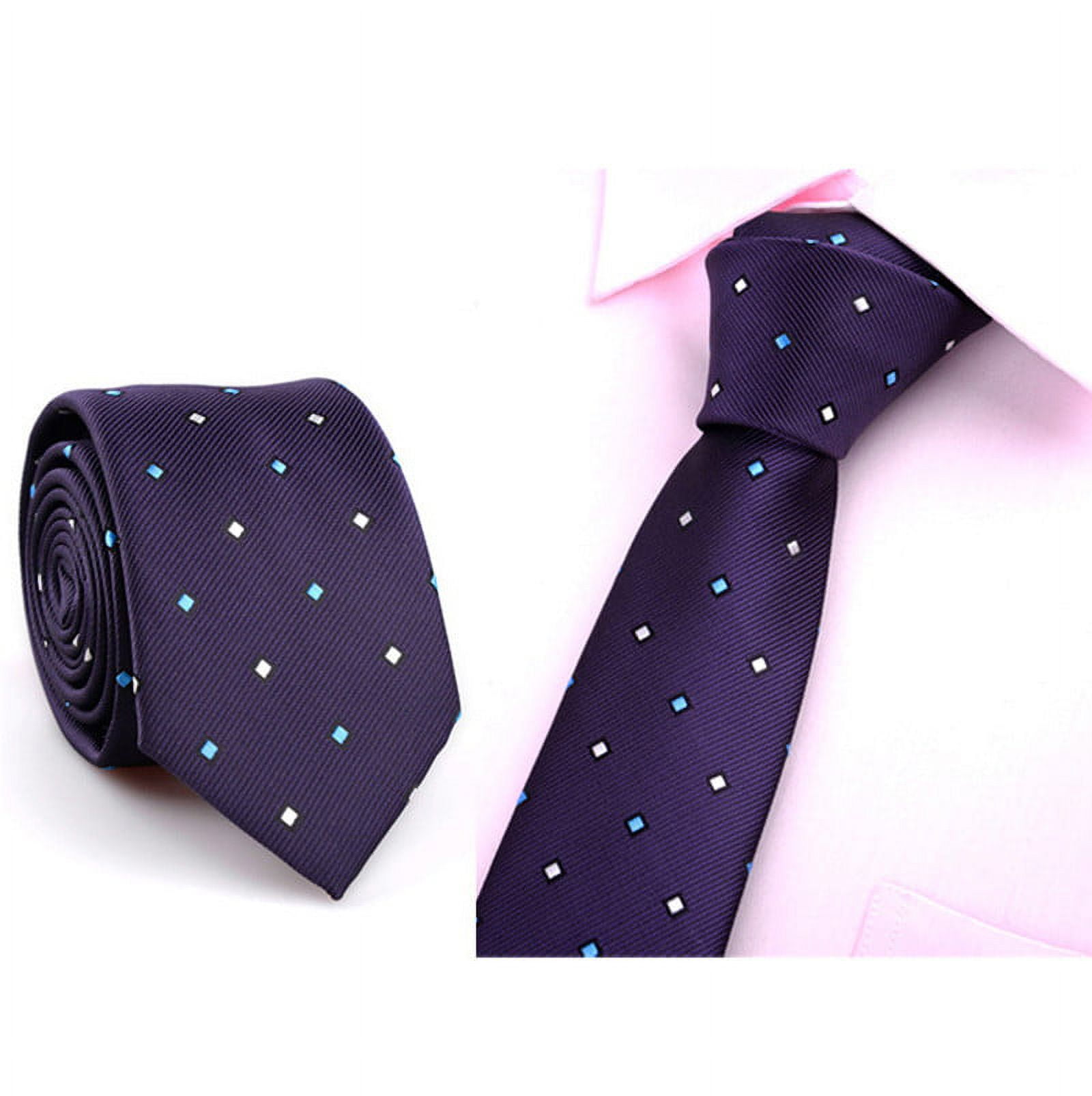 Wedding Guest Tie for Men Casual Slim Plain Mens Solid Skinny Neck ...