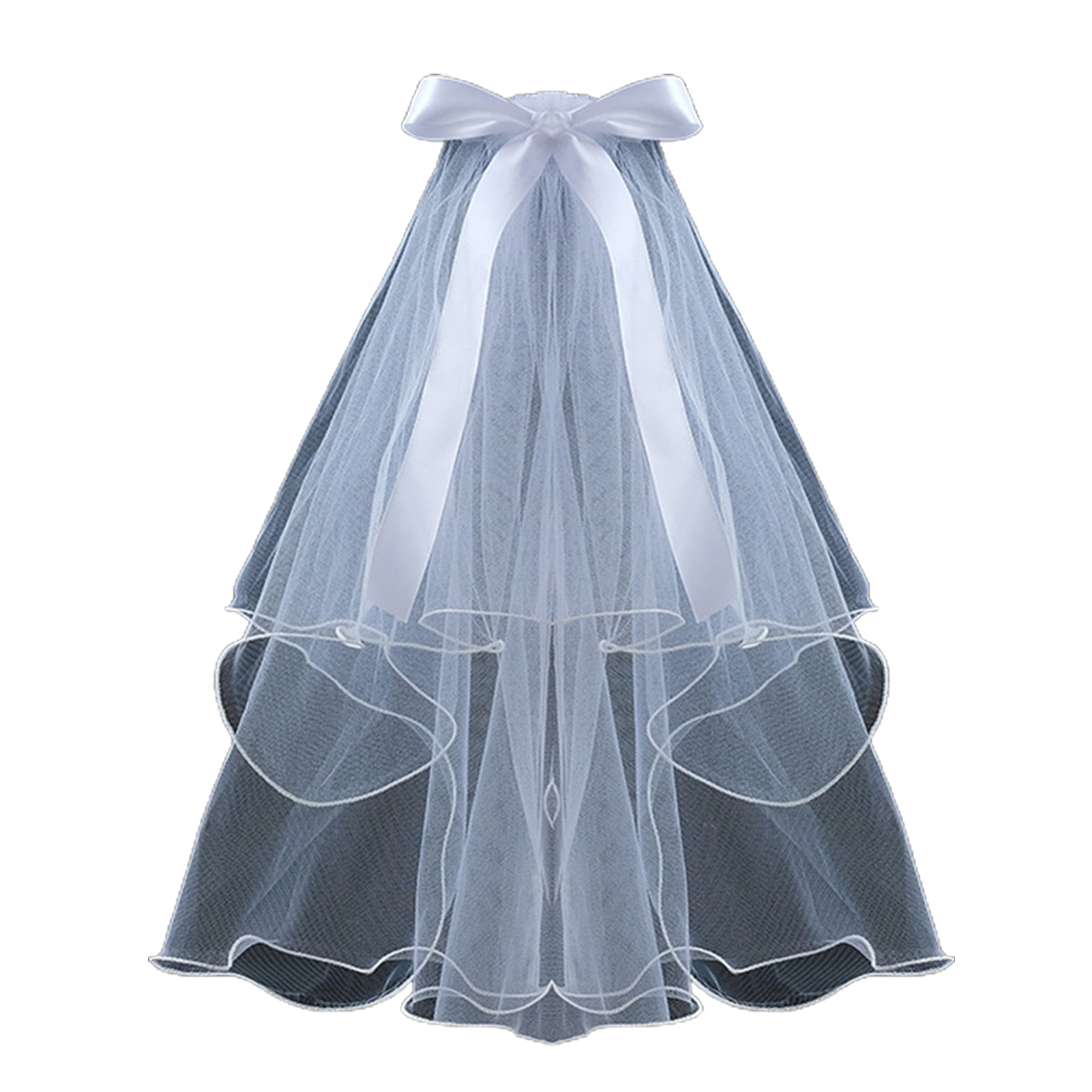 Wedding Head Mesh Bow Knot Design DIY Net Yarn Bridal Head Lace Cover ...
