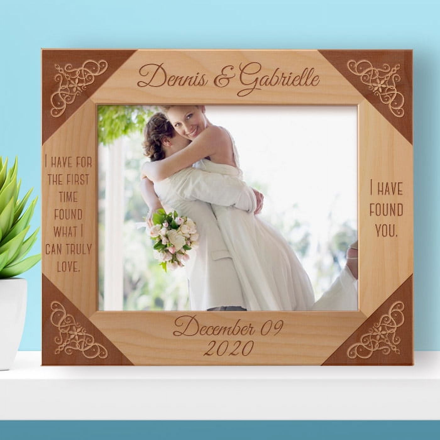 Wedding I Have Found You Personalized Wooden Frame-10" x 8" Brown ...