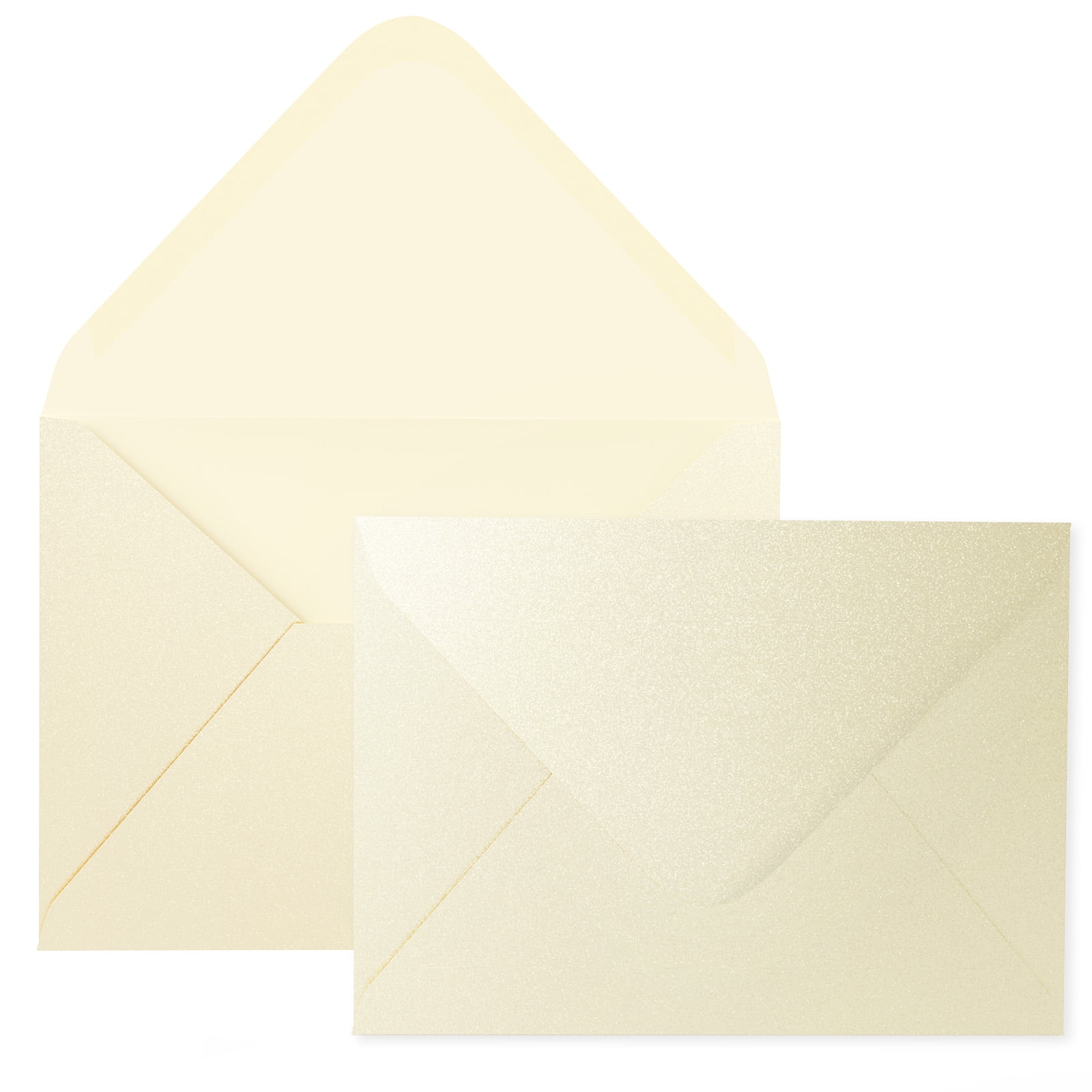 Wedding Invitation Envelopes 5x7-100 PCS Goefun Cream Shimmer Envelopes ...