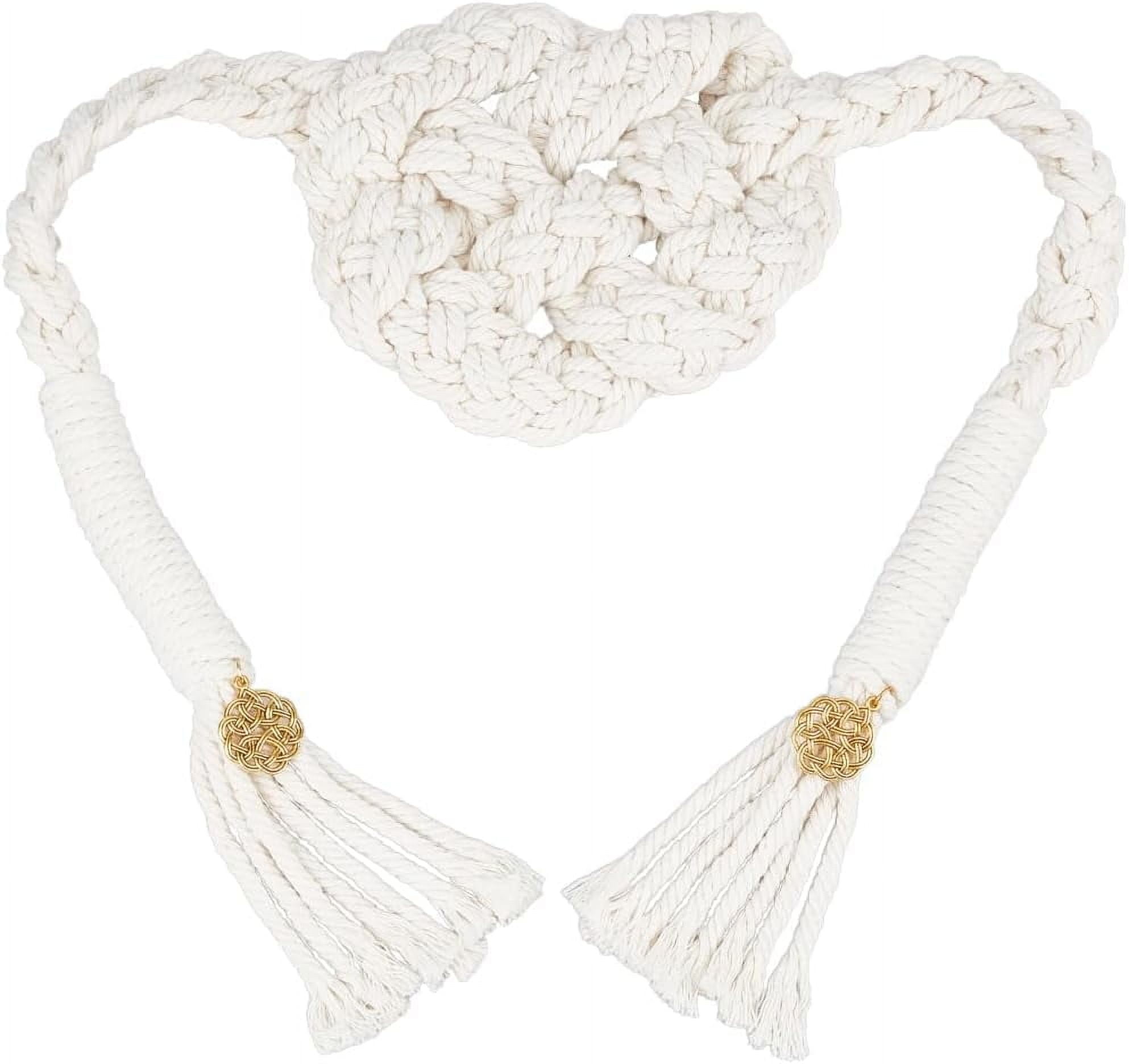 Wedding Lasso Rope Handfasting Cord with Pendant 74.8 Inch Beige Love ...