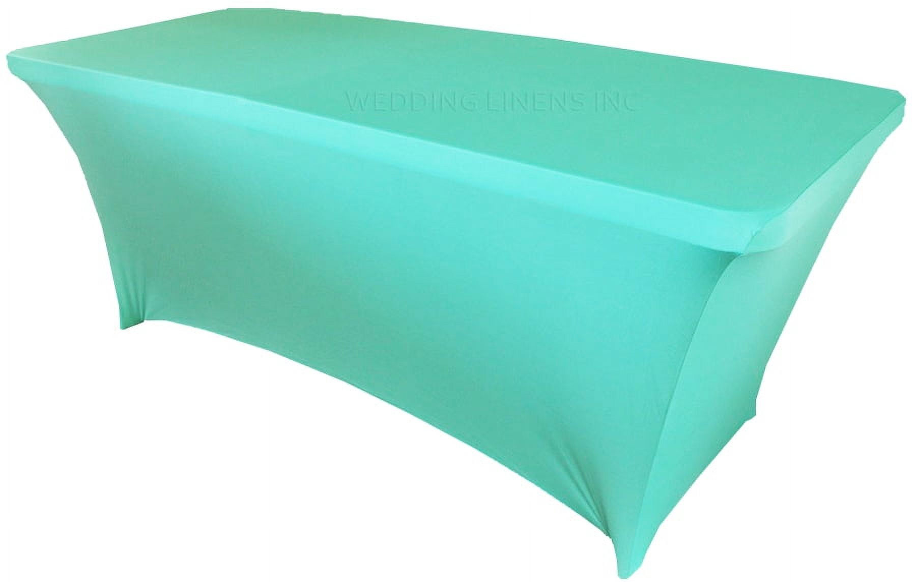 Wedding Linens Inc. (200 GSM) Premium 8 FT Rectangular Spandex Stretch ...