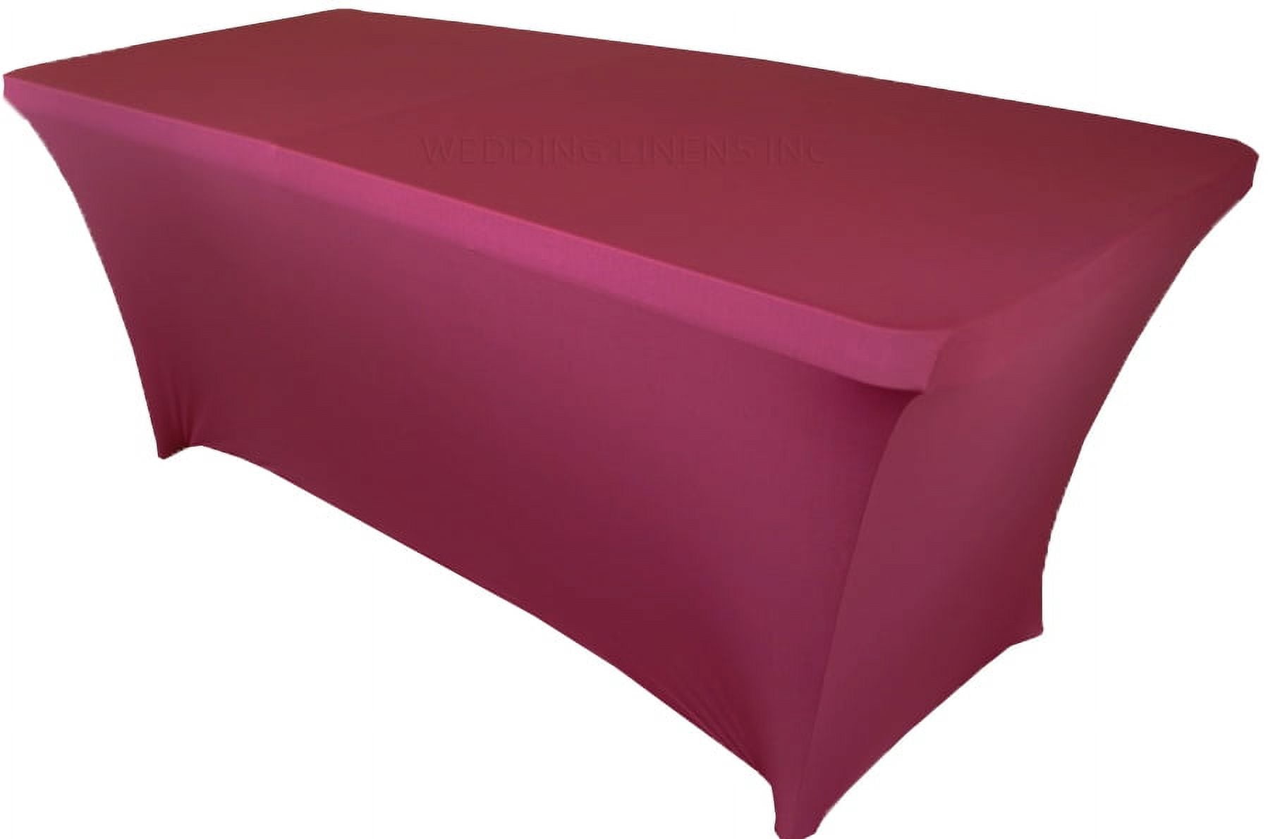 Wedding Linens Inc. (200 GSM) Premium 8 FT Rectangular Spandex Stretch ...