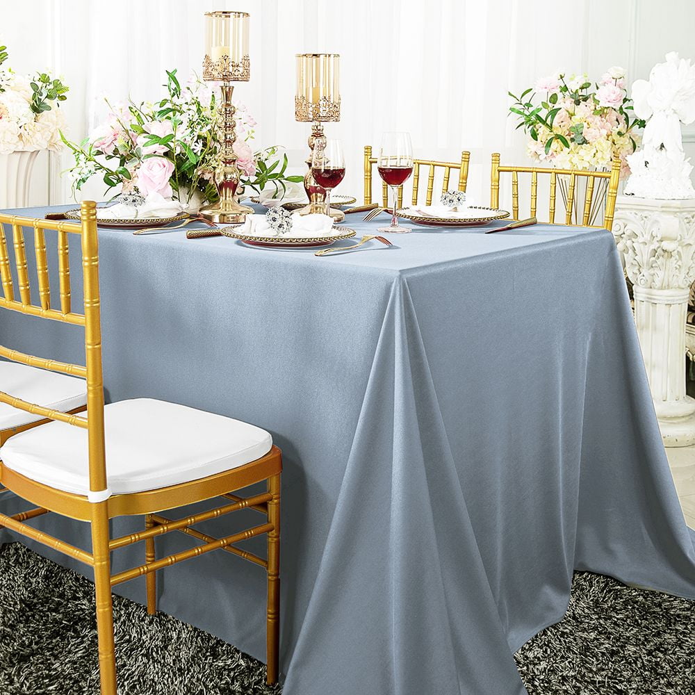 Wedding Linens Inc. 54" x 96" Rectangular Scuba Wrinkle Free Polyester ...