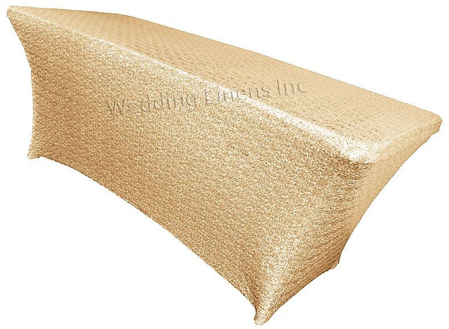 Wedding Linens Inc. 6 Ft Sequin Rectangular Spandex Stretch Elastic ...