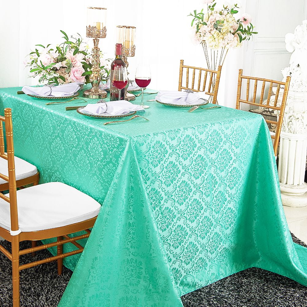 Wedding Linens Inc. 72"x 120" Seamless Rectangular Marquis Damask ...