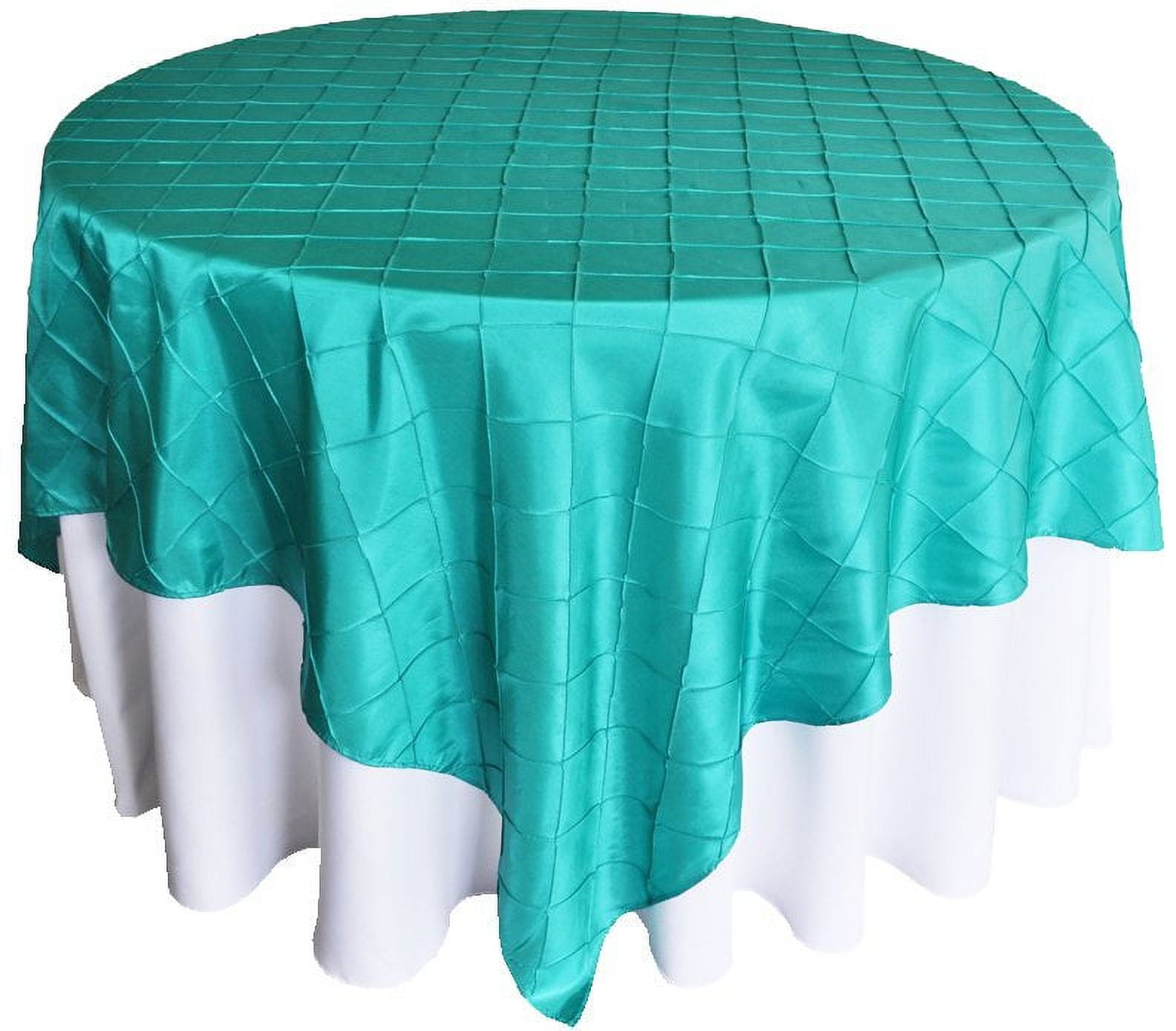 Wedding Linens Inc. 85" x85'' Square Pintuck Taffeta Seamless Linen ...