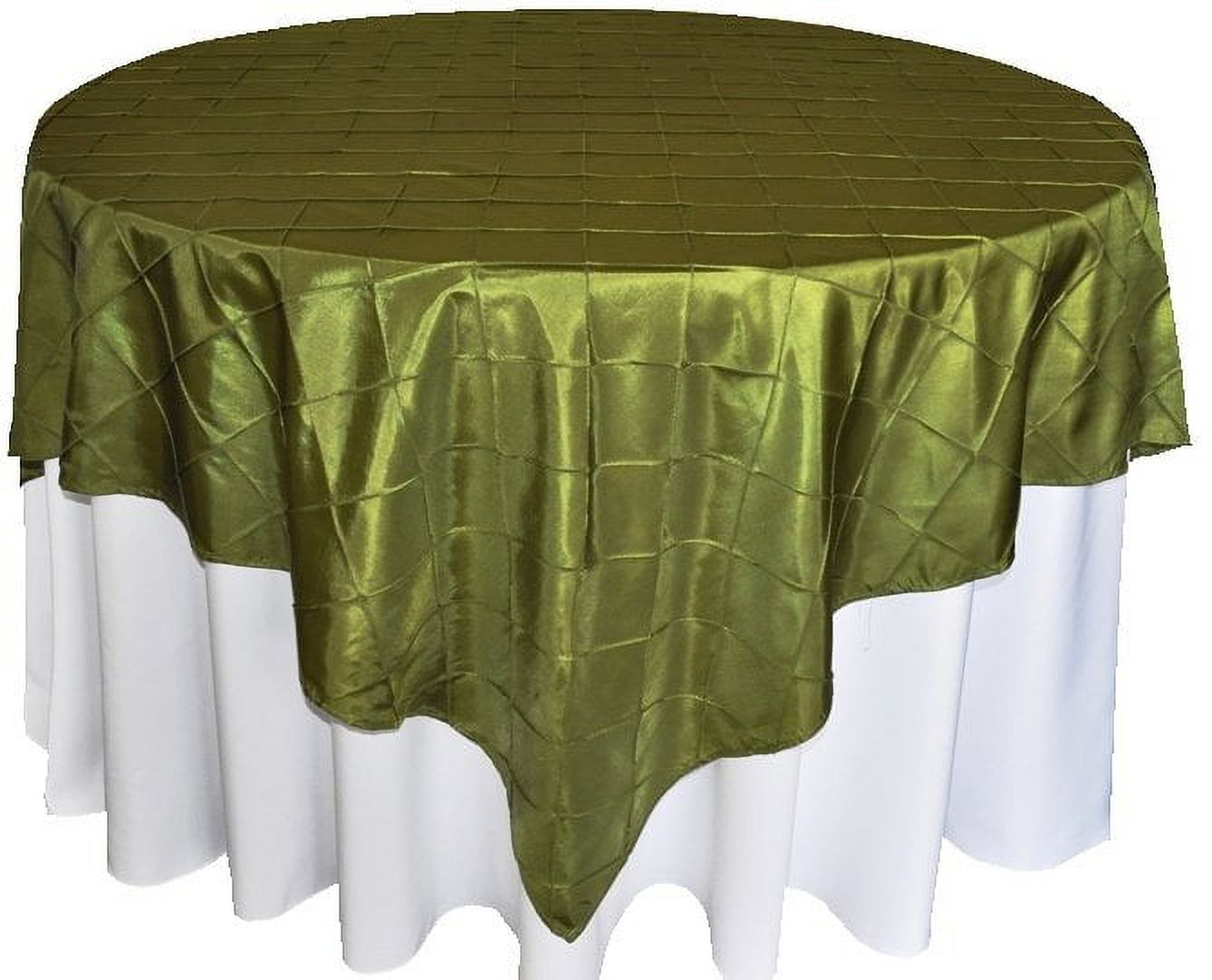 Wedding Linens Inc. 85" x85'' Square Pintuck Taffeta Seamless Linen ...