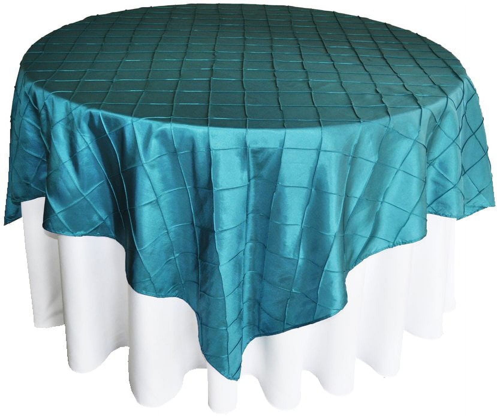 Wedding Linens Inc. 85" x85'' Square Pintuck Taffeta Seamless Linen ...