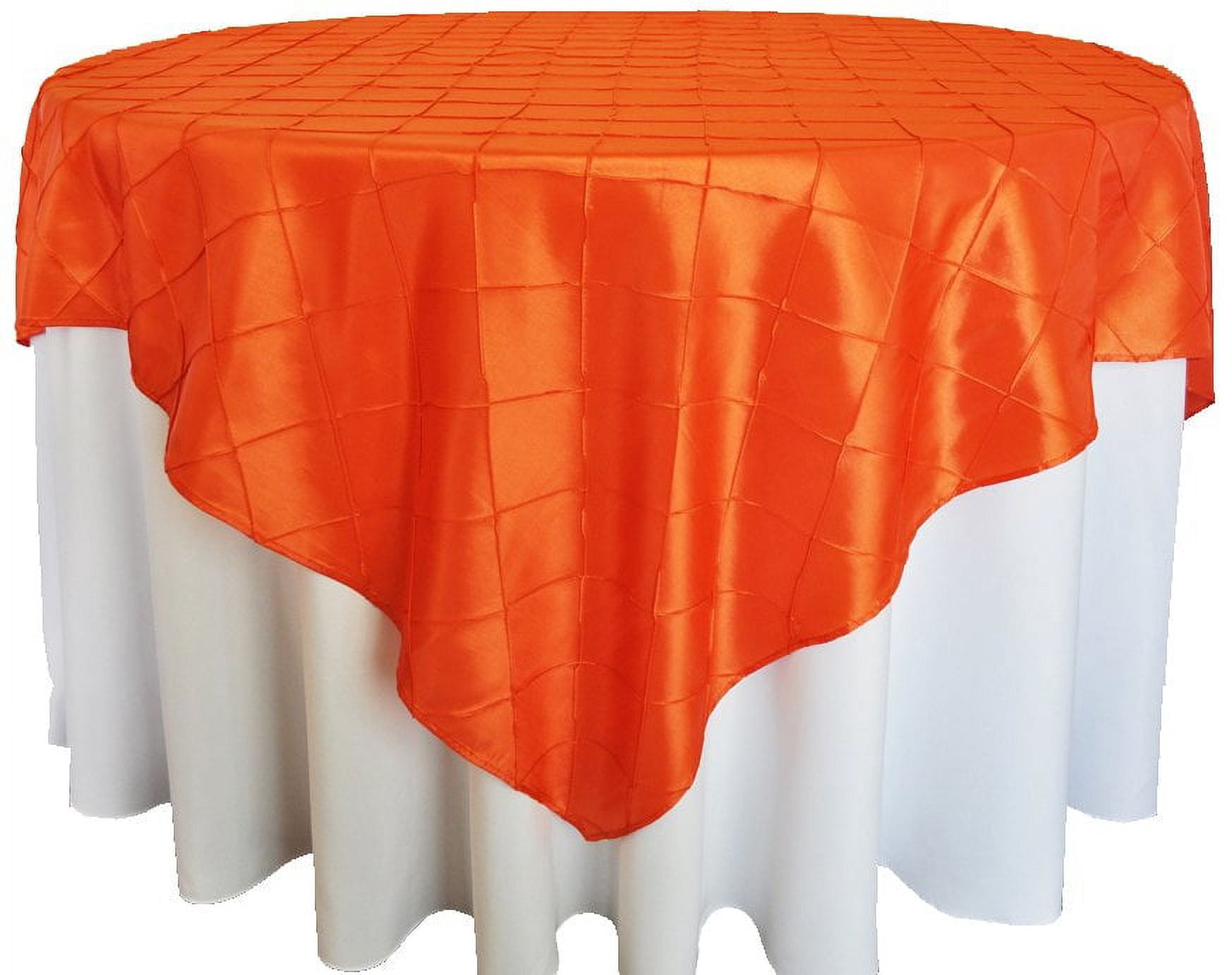 Wedding Linens Inc. 85" x85'' Square Pintuck Taffeta Seamless Linen ...