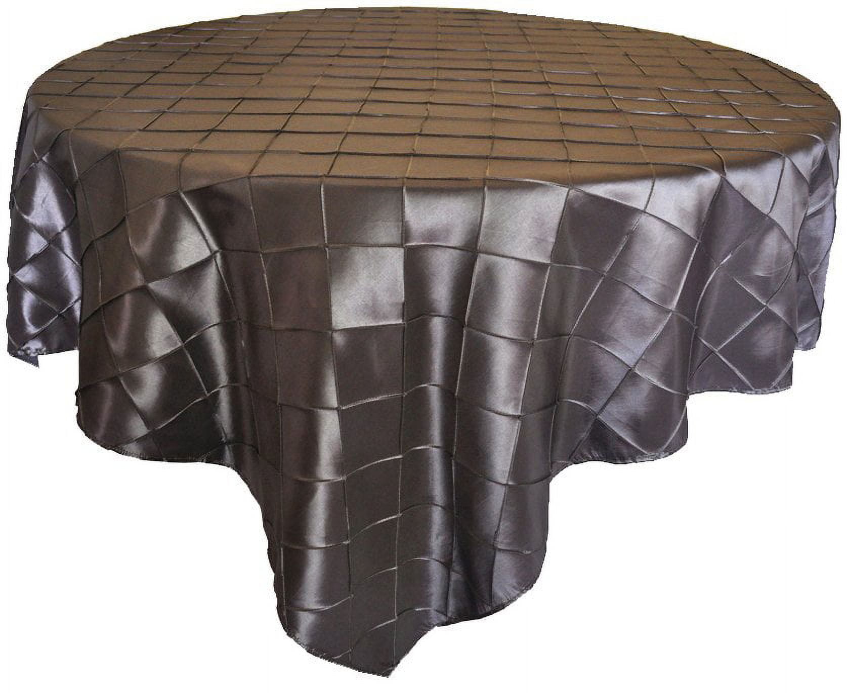 Wedding Linens Inc. 85" x85'' Square Pintuck Taffeta Seamless Linen ...