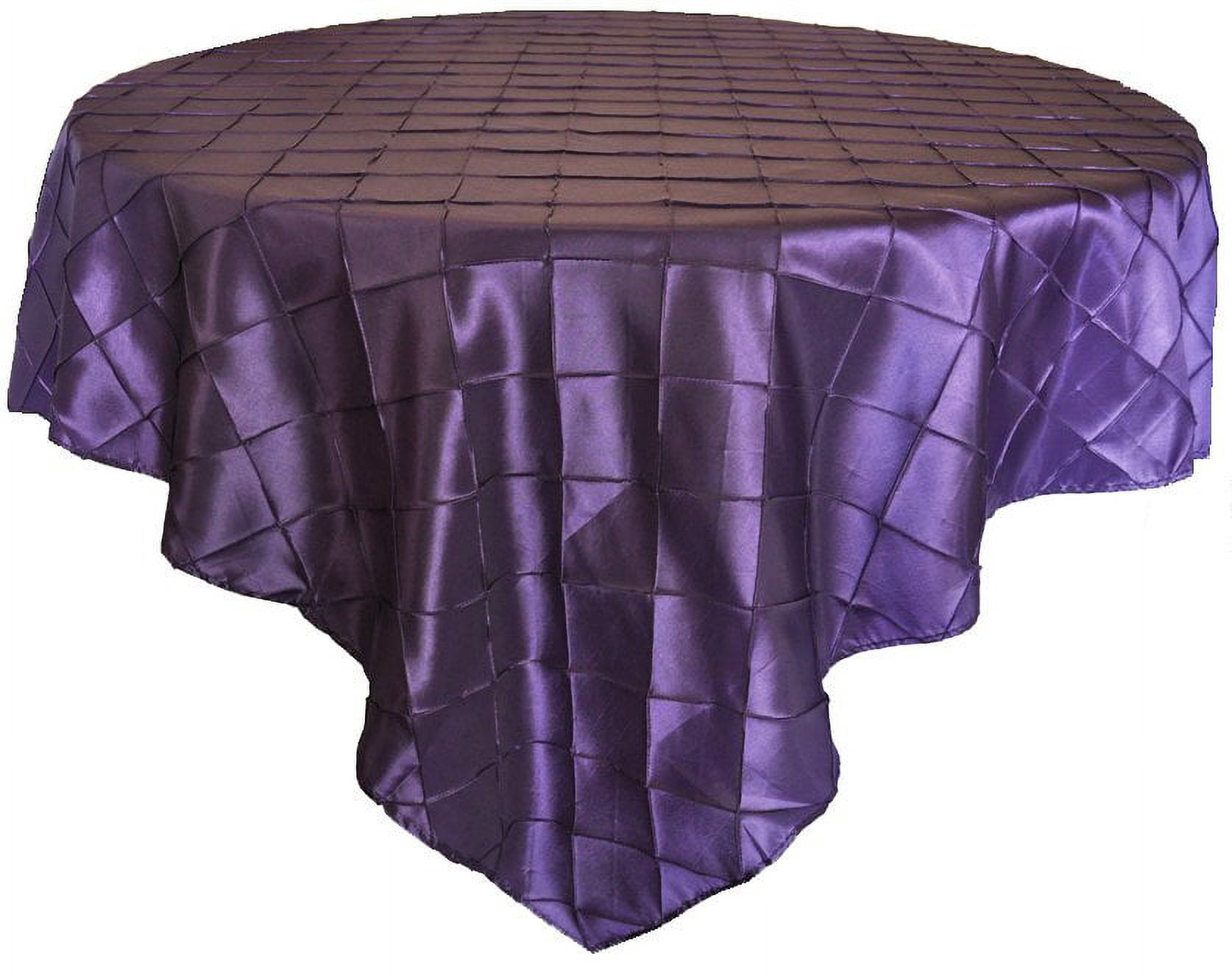 Wedding Linens Inc. 85" x85'' Square Pintuck Taffeta Seamless Linen ...