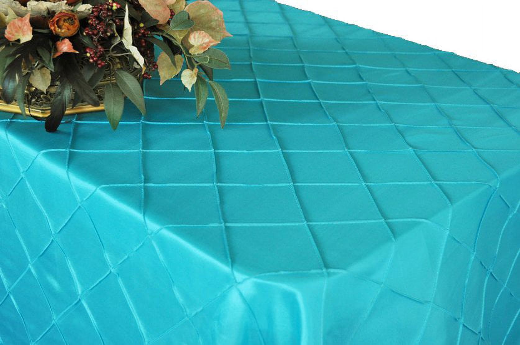 Wedding Linens Inc. 90"x156" Rectangular Pintuck Taffeta Linen ...