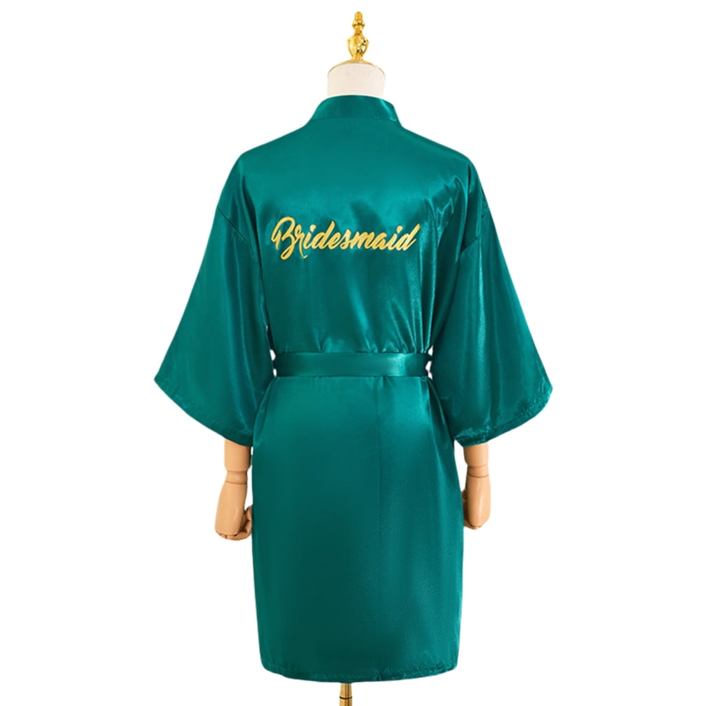 Wedding Morning Gown Women's Lounge Bride Satins Robes Bridesmaids ...
