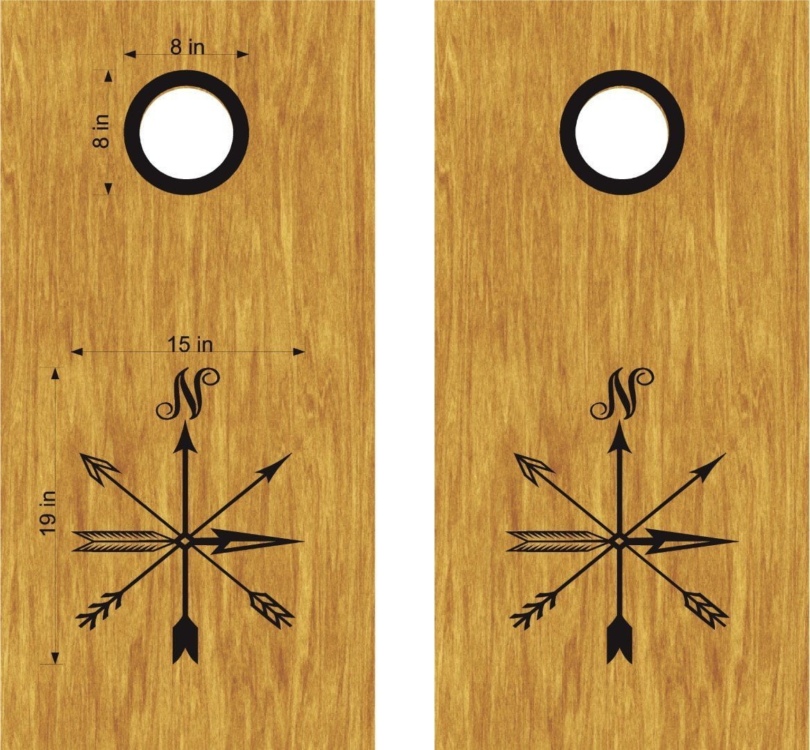 Wedding Nautical Compass Cornhole Board Vinyl Decal Sticker - Walmart.com