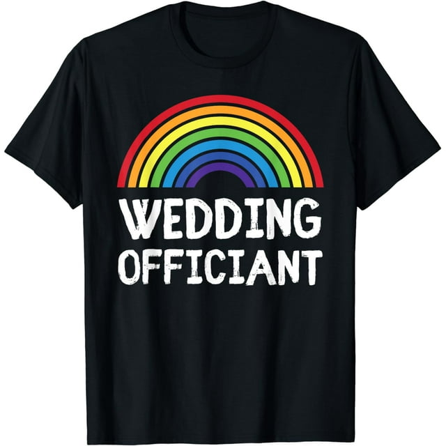 Wedding Officiant Lgbt Lesbian Gay Wedding Marriage Ceremony T Shirt