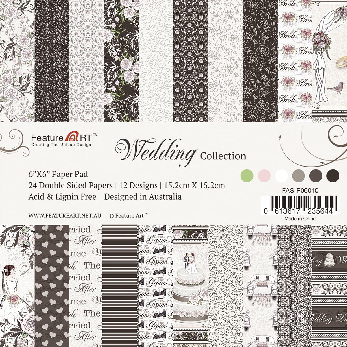 Wedding Paper Pad 6"X6" 24/Pkg-12 Designs/2 Each - Walmart.com