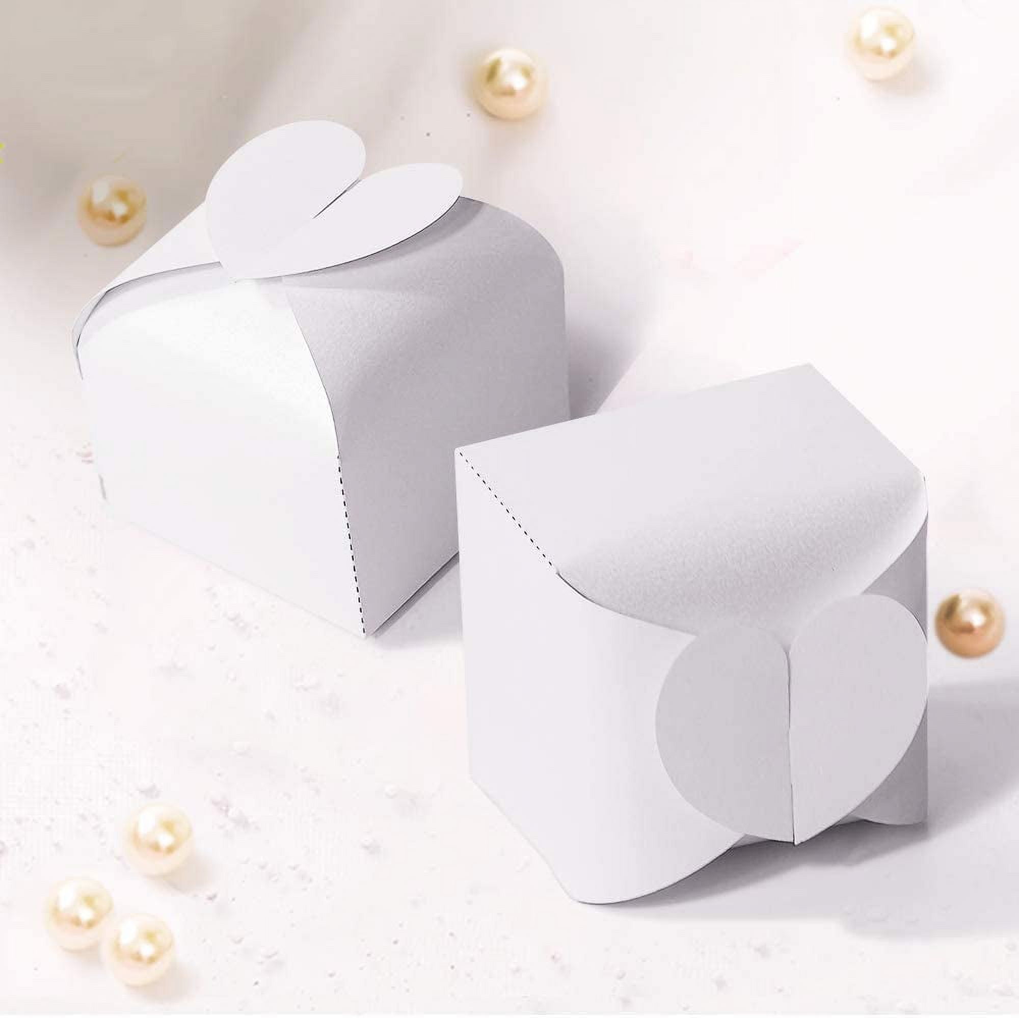 Wedding Party Candy Favor Boxes - 50pcs 2.3inch Heart Design Favor ...