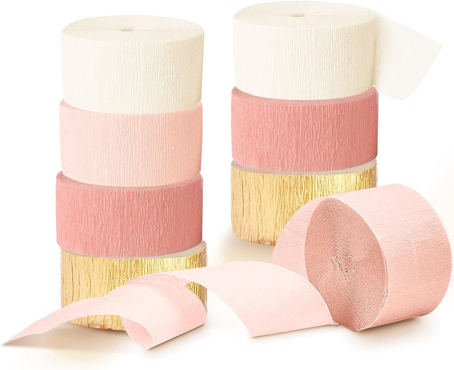 Walmart Wedding & Party Decor Crepe Paper Streamers, 8 Rolls in Pink ...