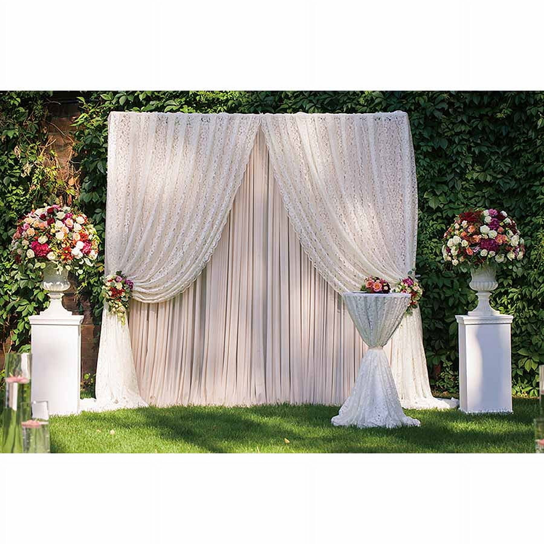 Wedding Party Photography Background Outdoor Lawn White Curtain Fabric ...
