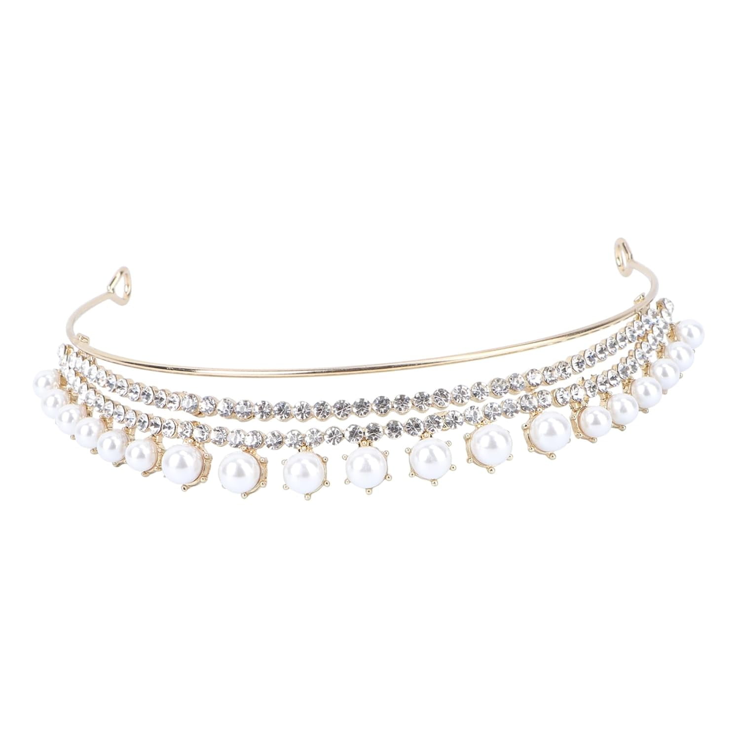 Wedding Pearl Pro Rhinestone Tiara Headband Refined Bridal Hair ...