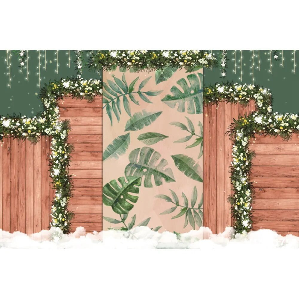 Wedding Photophone Wooden Board Wall Light Trees Party Photography ...