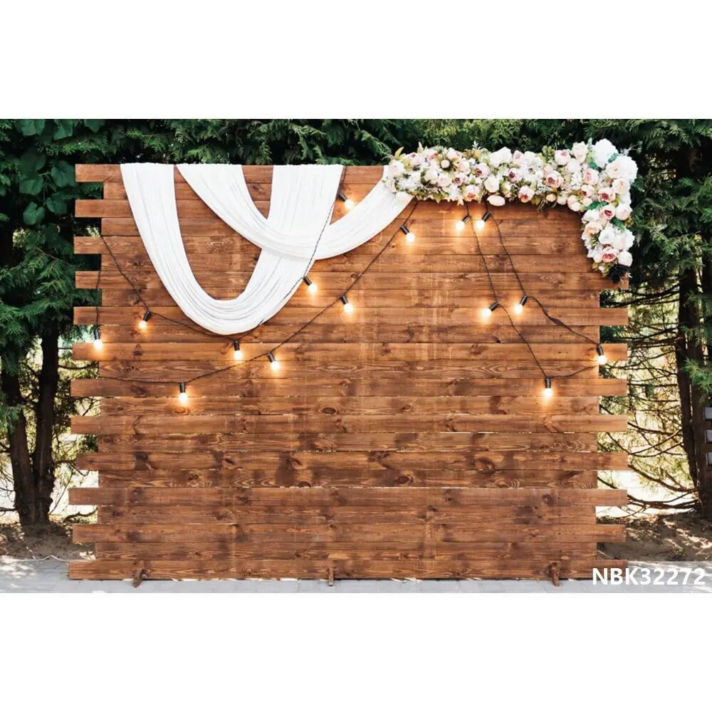Wedding Photophone Wooden Board Wall Light Trees Party Photography ...